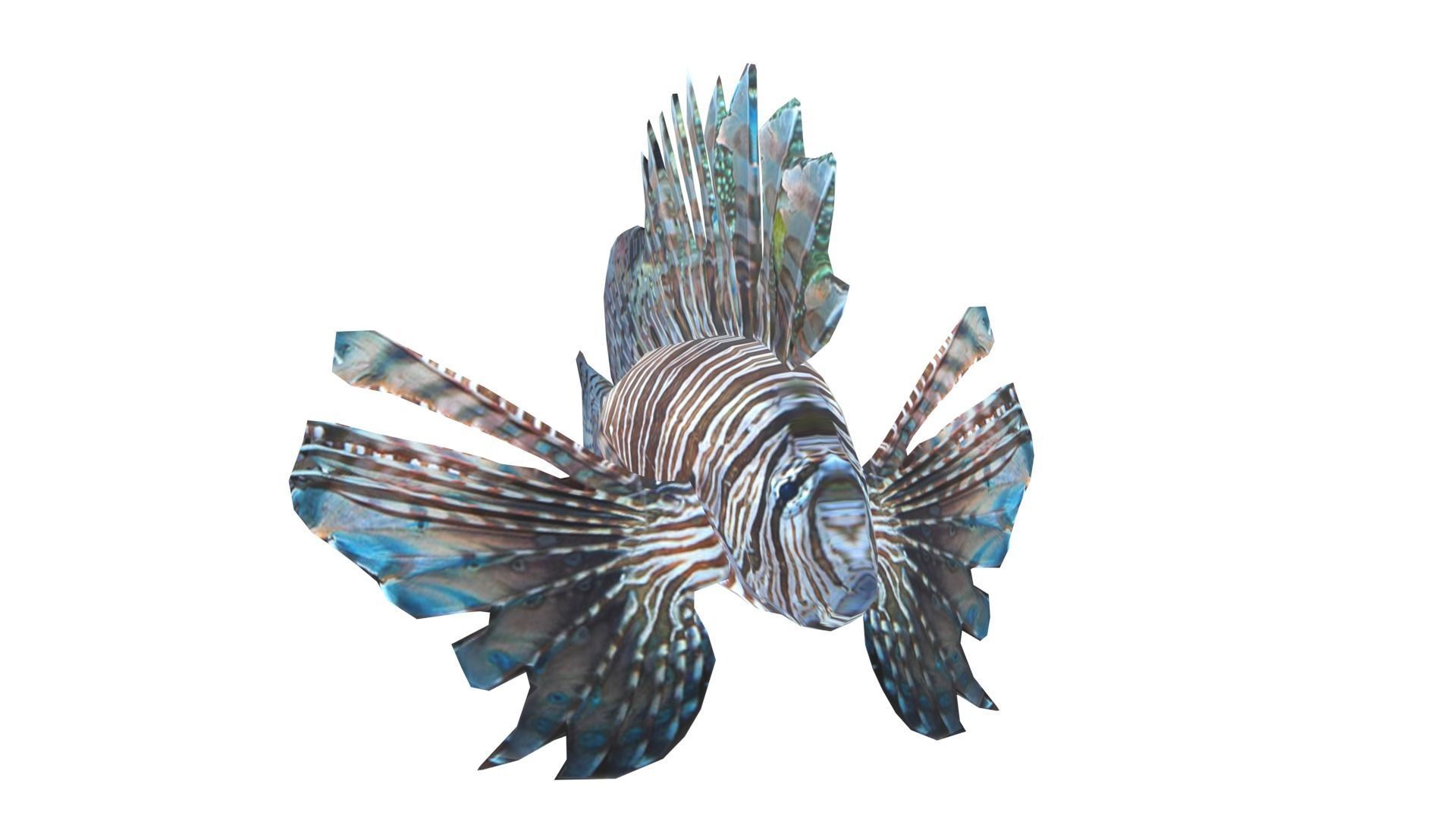 3D model Low Poly Lionfish Rigged With Realistic Texture VR / AR / low ...
