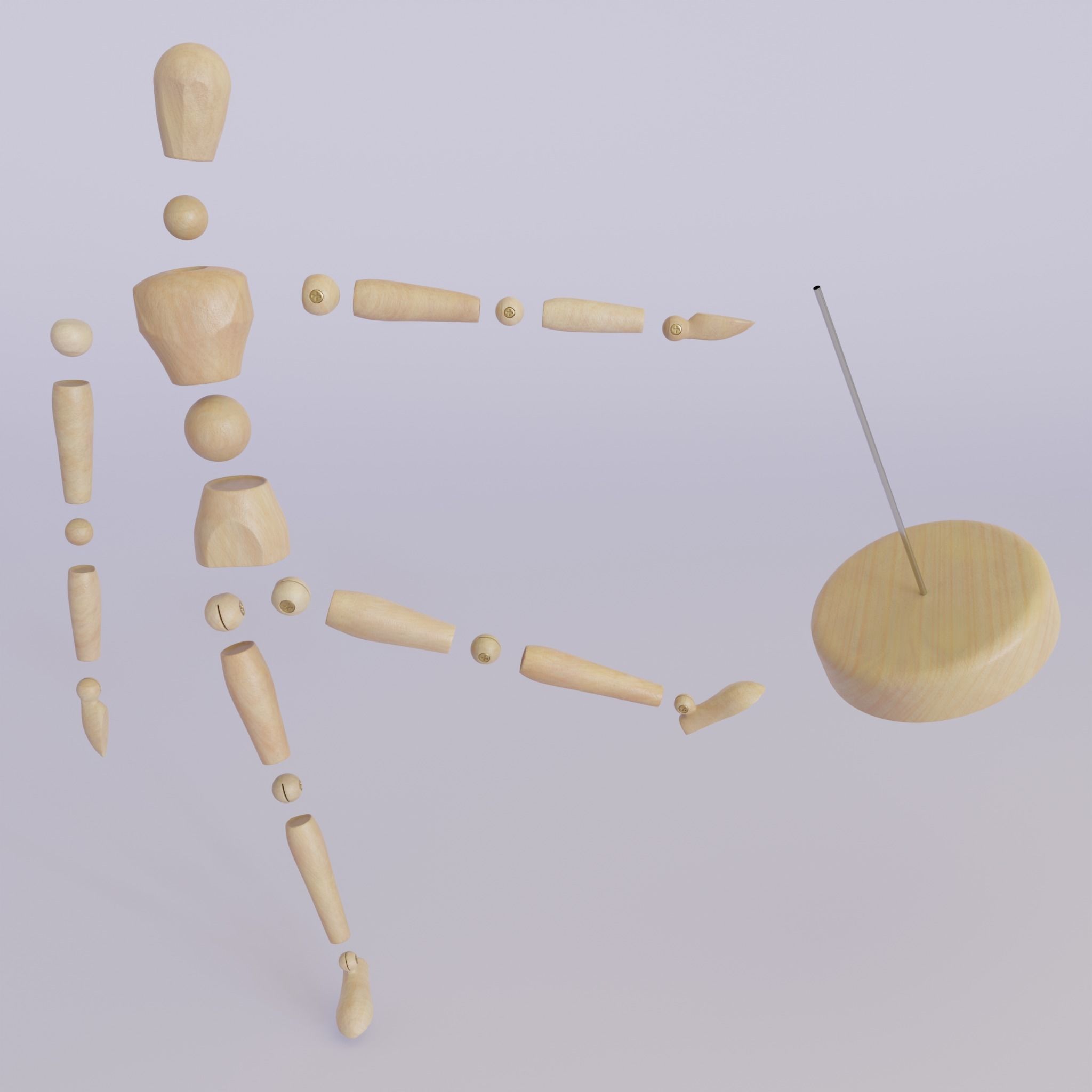 Art Dummy 3D model rigged | CGTrader