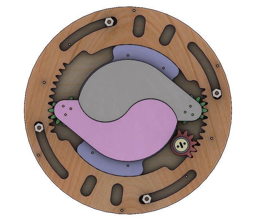 LS2BLROD40A Mechanical taiji shutter aperture iris laser cut diy 3D ...