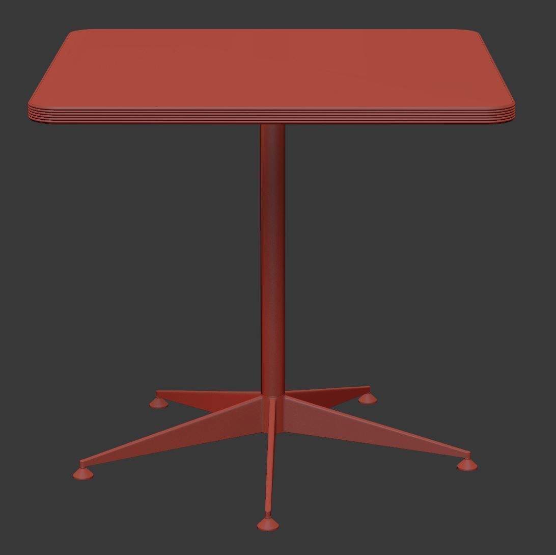 Grace restaurant square table 3D model | CGTrader