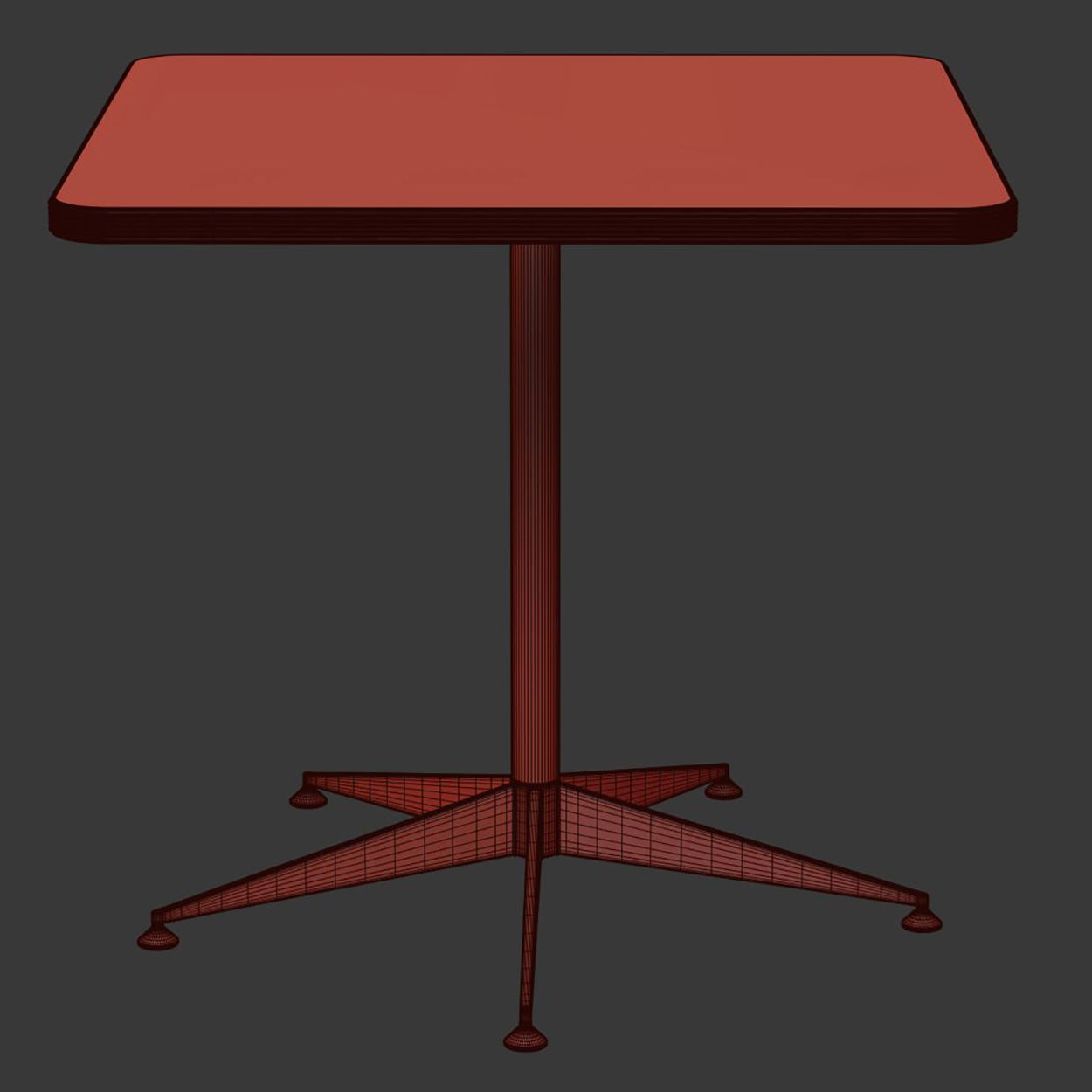 Grace restaurant square table 3D model | CGTrader