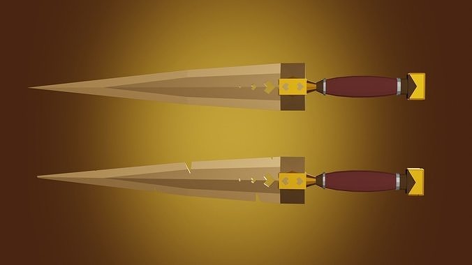 Steampunk Blade low-poly game ready free VR / AR / low-poly 3D model ...