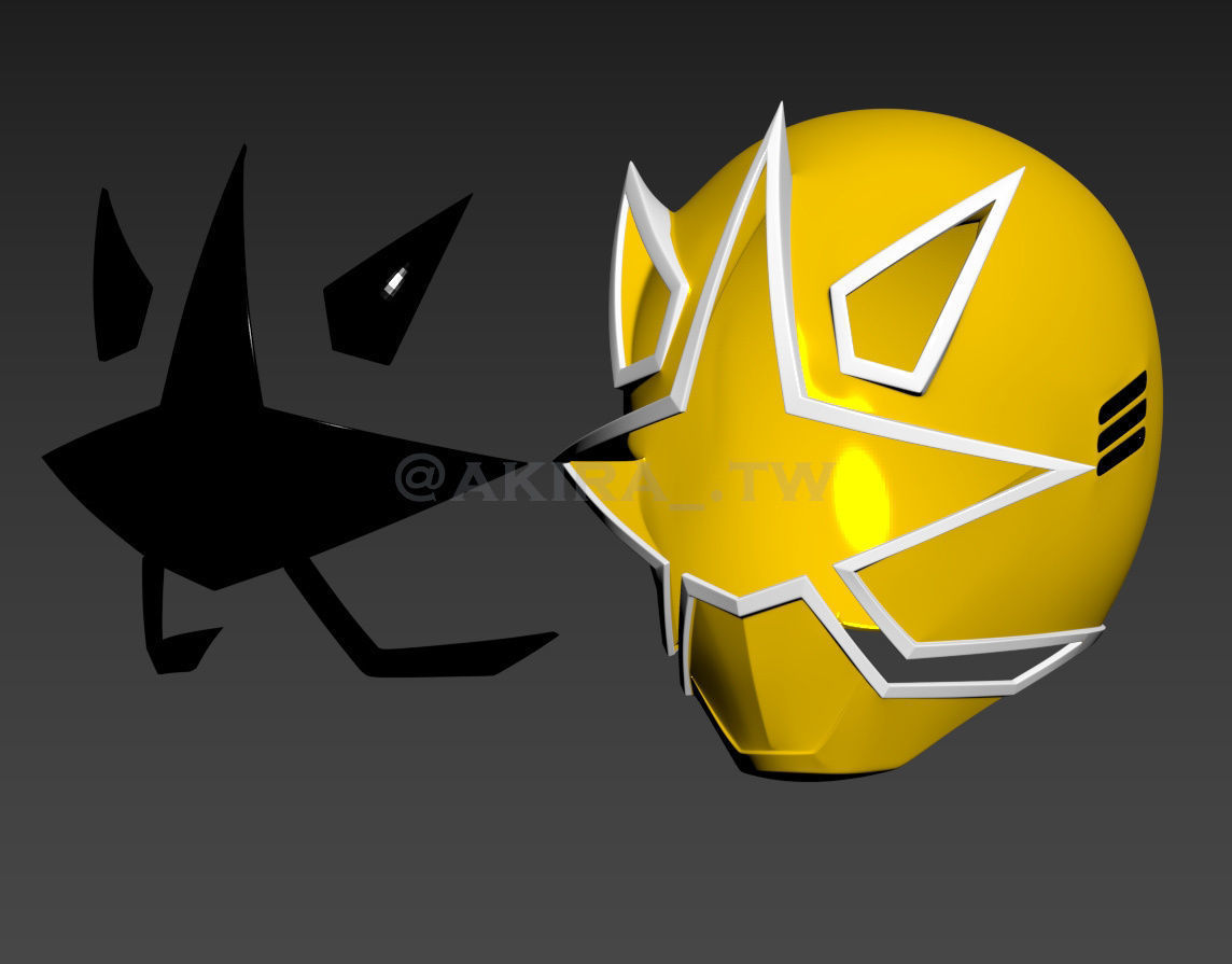Gold Samurai Ranger Helmet Power Ranger Samurai Helmet 3D model 3D ...