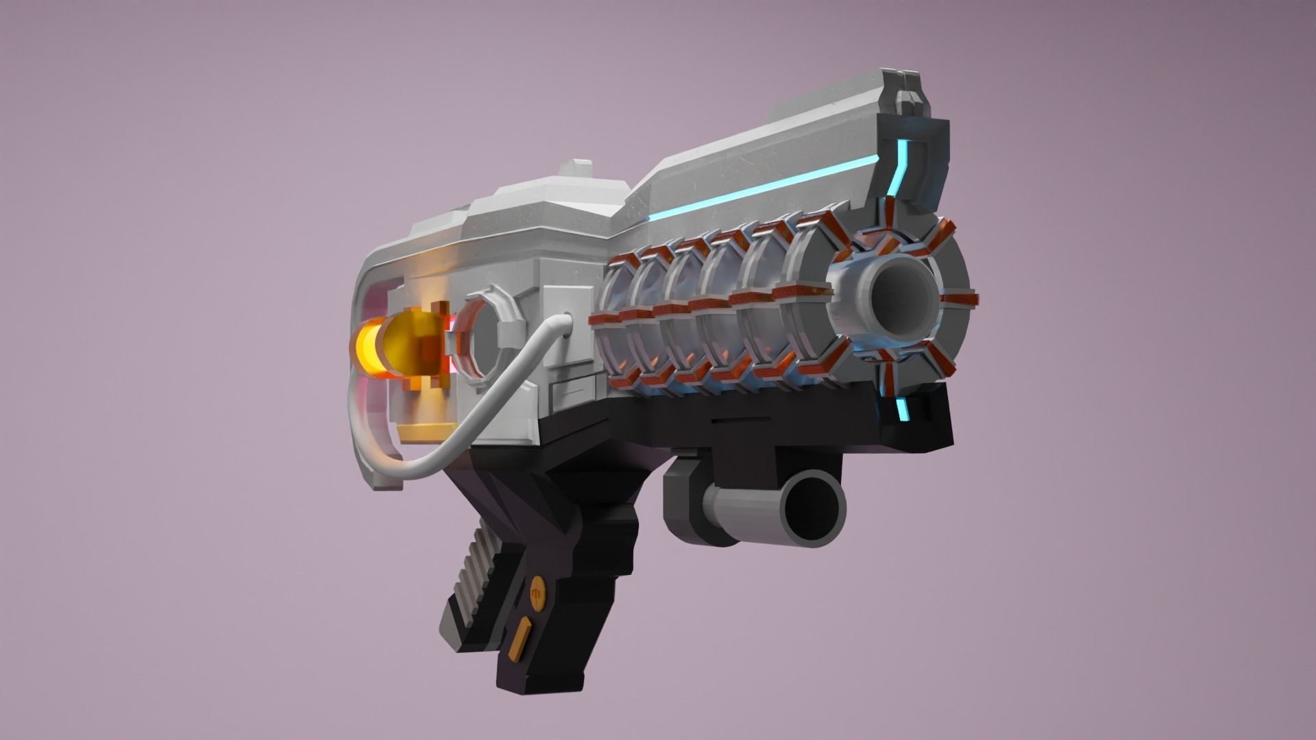 3D model Sci-fi plasma accelerator gun VR / AR / low-poly | CGTrader