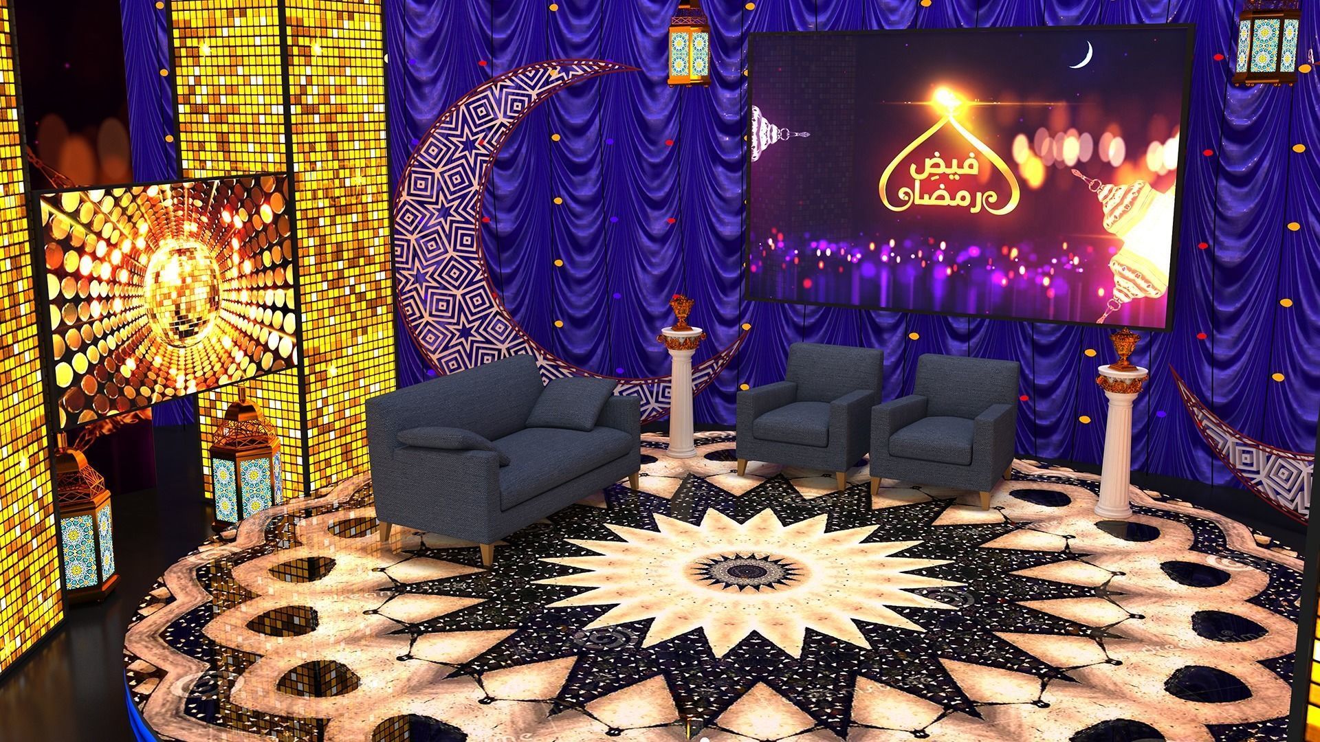 Islamic virtual Set 3D model | CGTrader