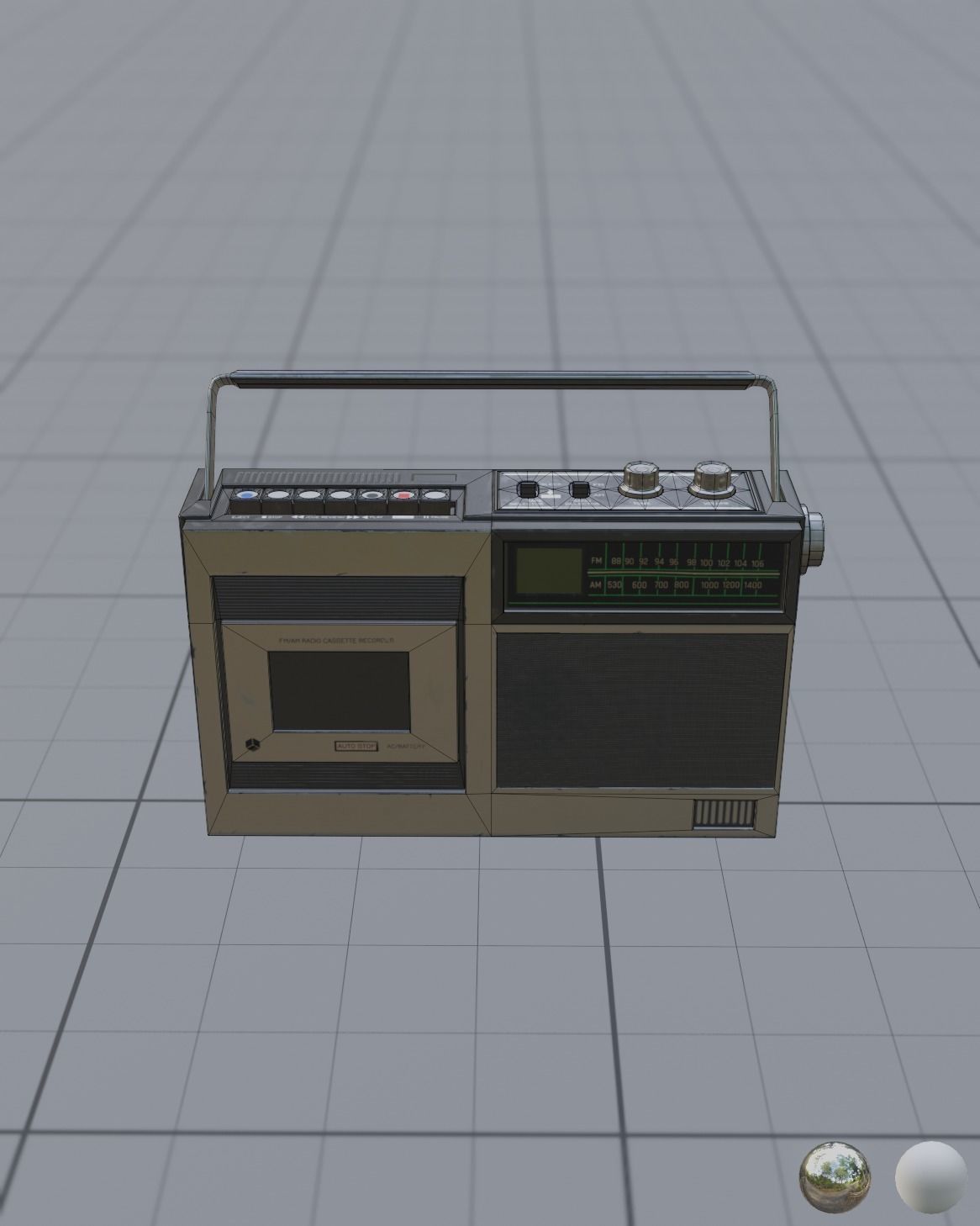 3D model Vintage Radio VR / AR / low-poly | CGTrader