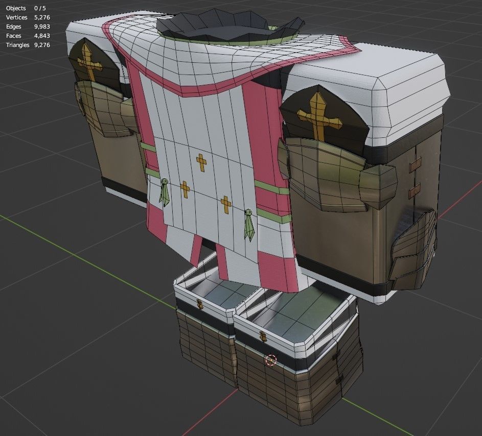 3D model Roblox Alisha Diphda Armor Set VR / AR / low-poly | CGTrader