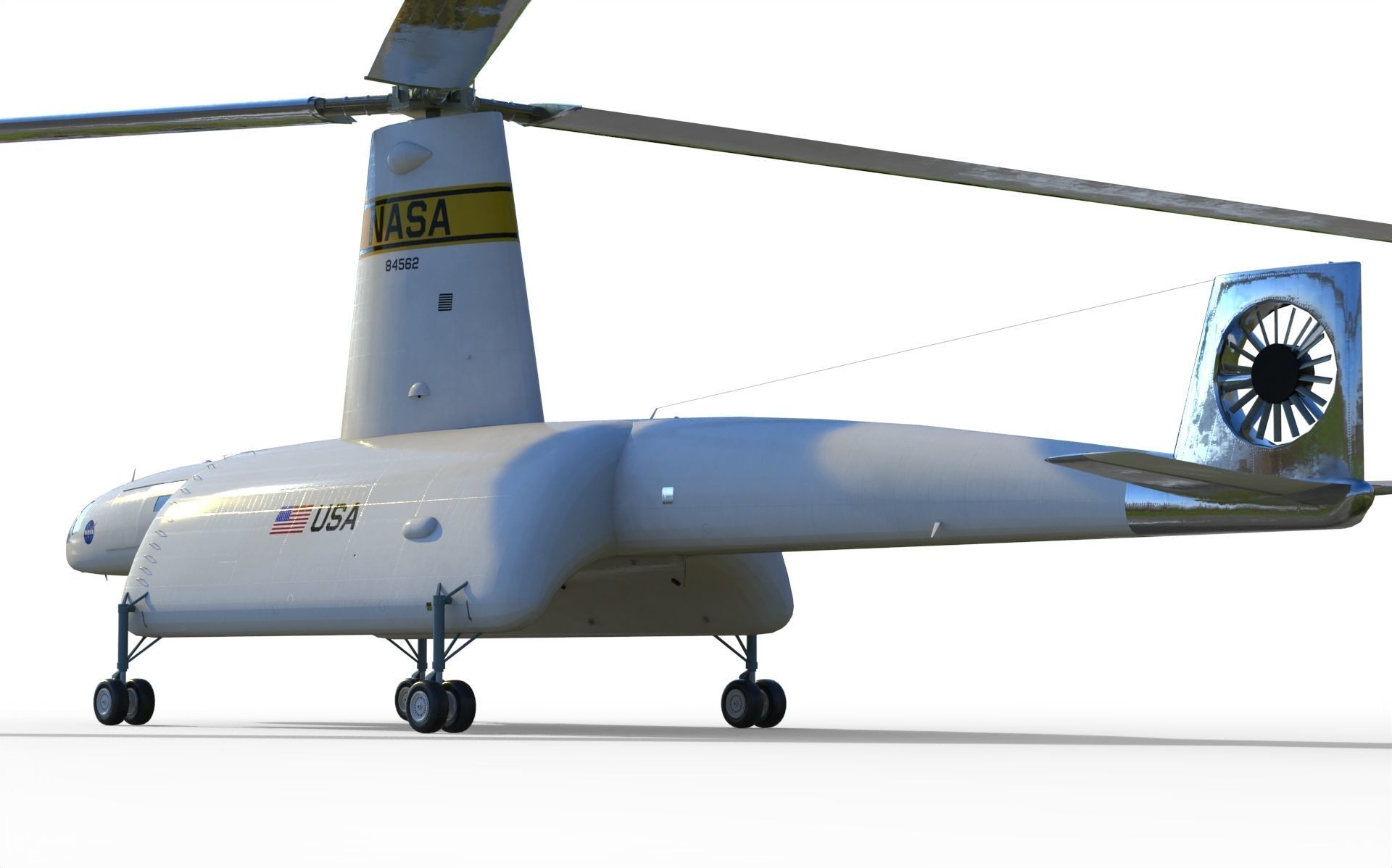 Hiller air tug heavy helicopter 3D model | CGTrader