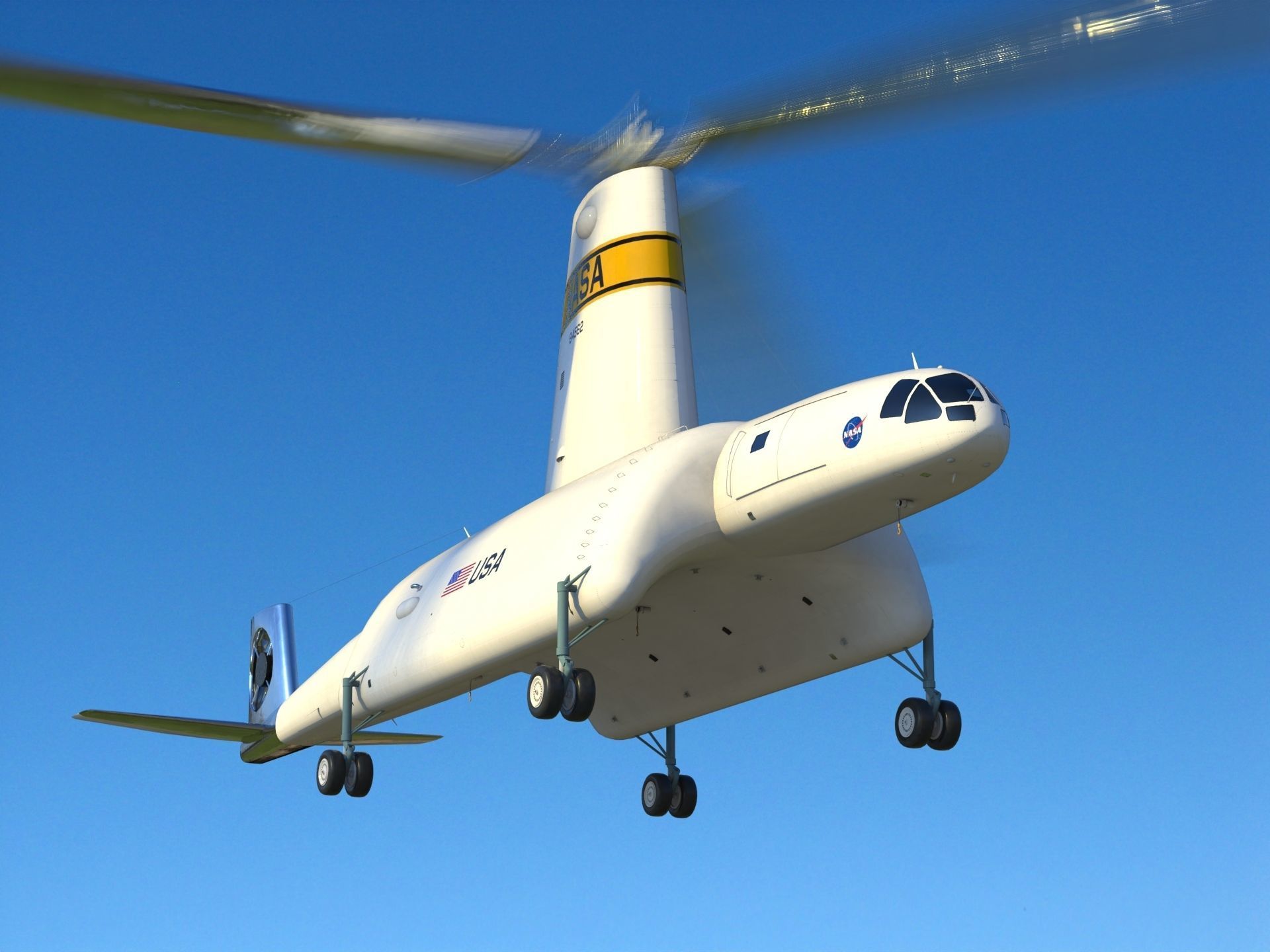 Hiller air tug heavy helicopter 3D model | CGTrader