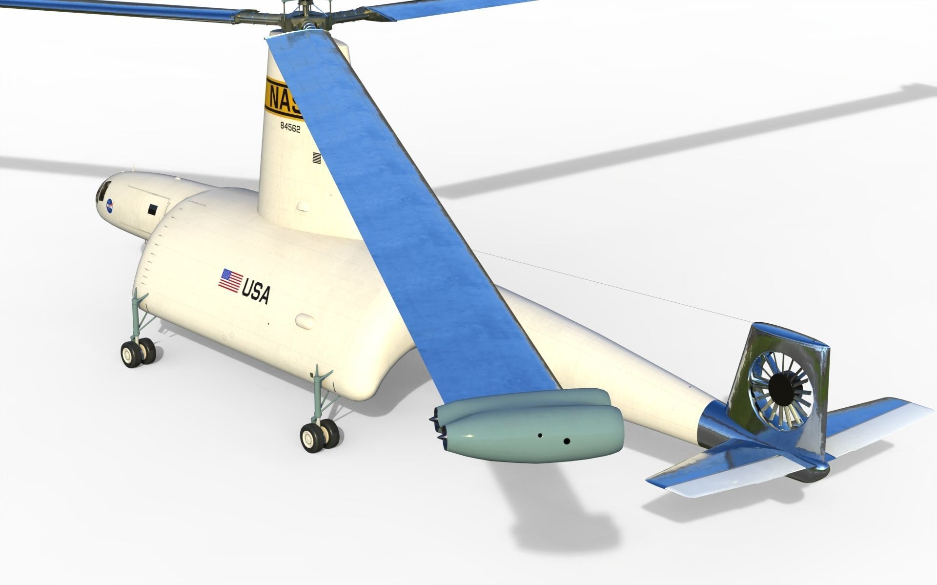 Hiller air tug heavy helicopter 3D model | CGTrader