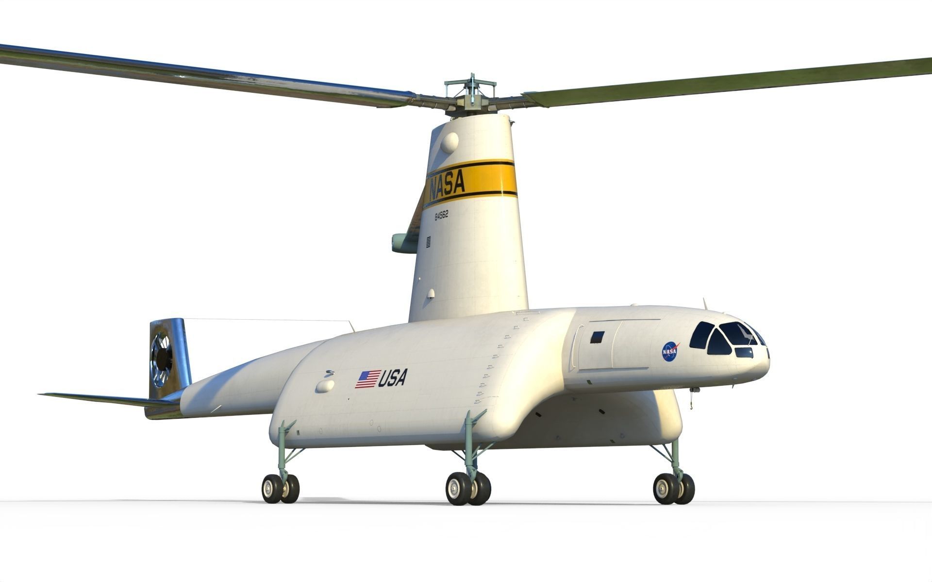 Hiller air tug heavy helicopter 3D model | CGTrader