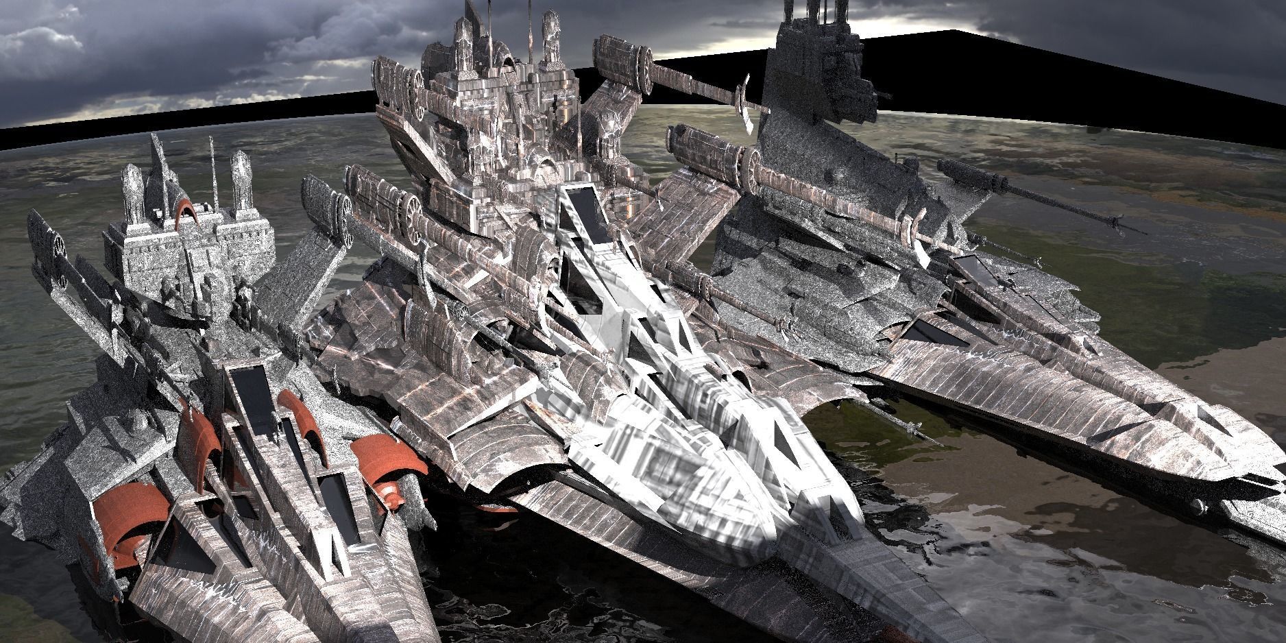 Stealth Assassin Cruise Ship 4 designs 3D model | CGTrader