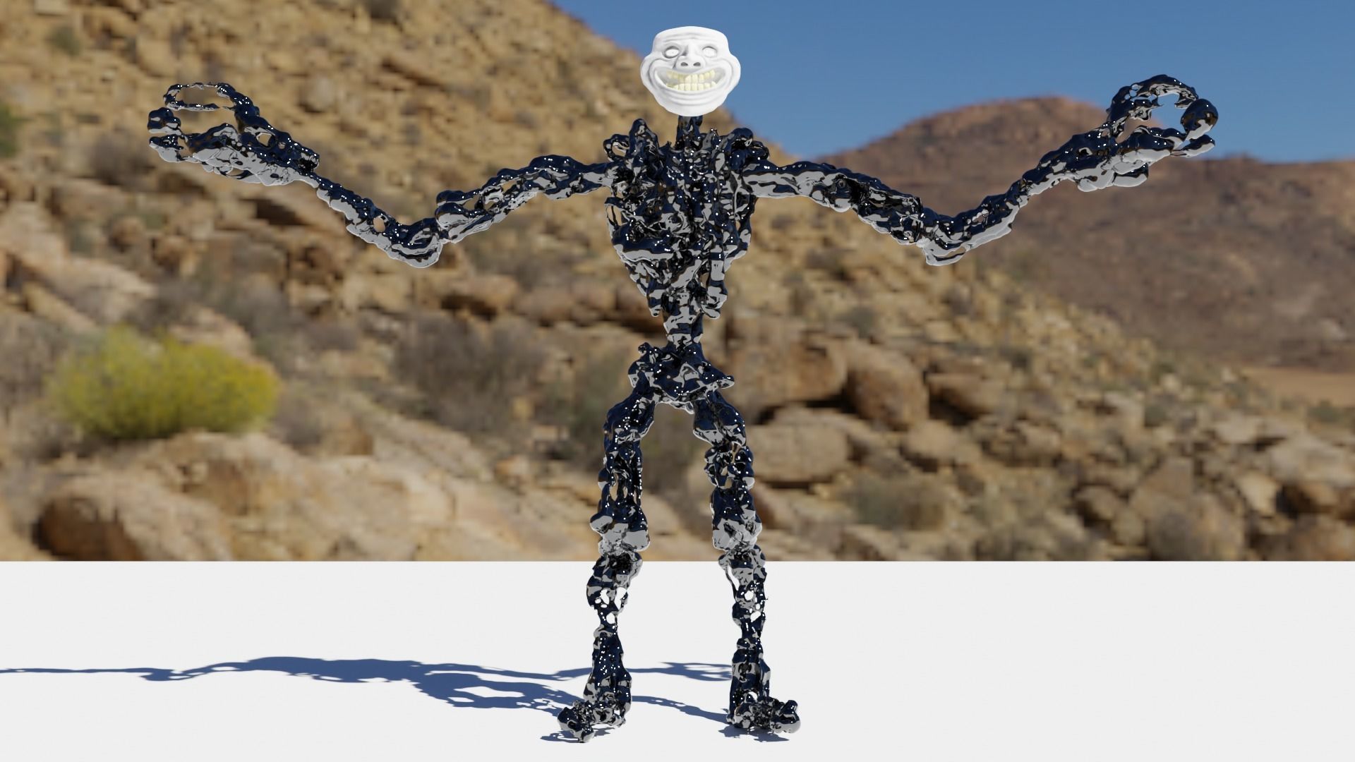 Trollface Monster 3D model rigged | CGTrader