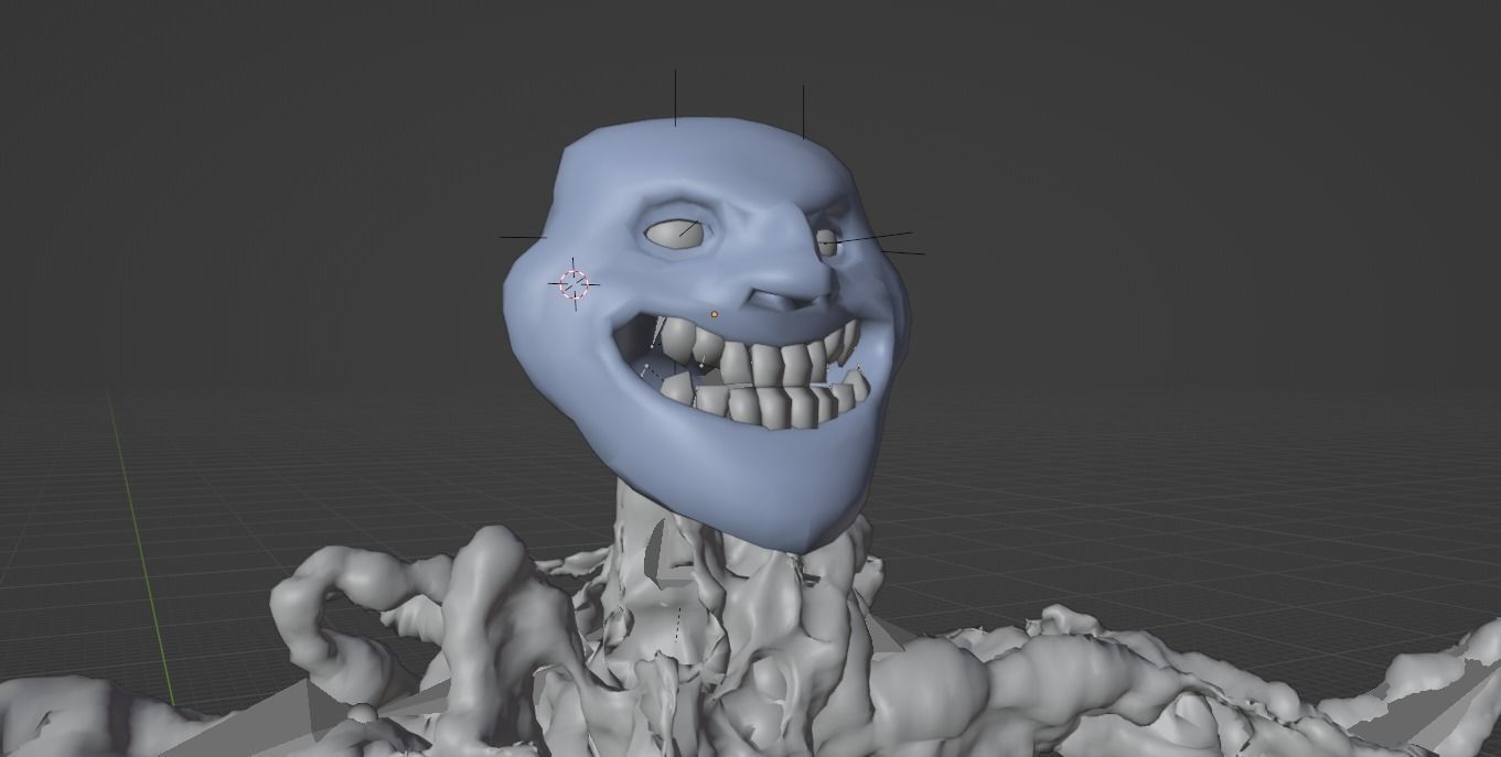 Trollface Monster 3D model rigged | CGTrader