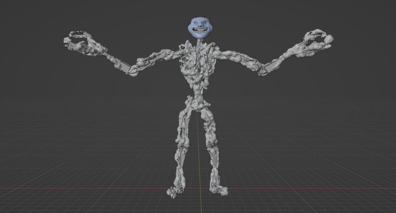 Trollface Monster 3D model rigged | CGTrader