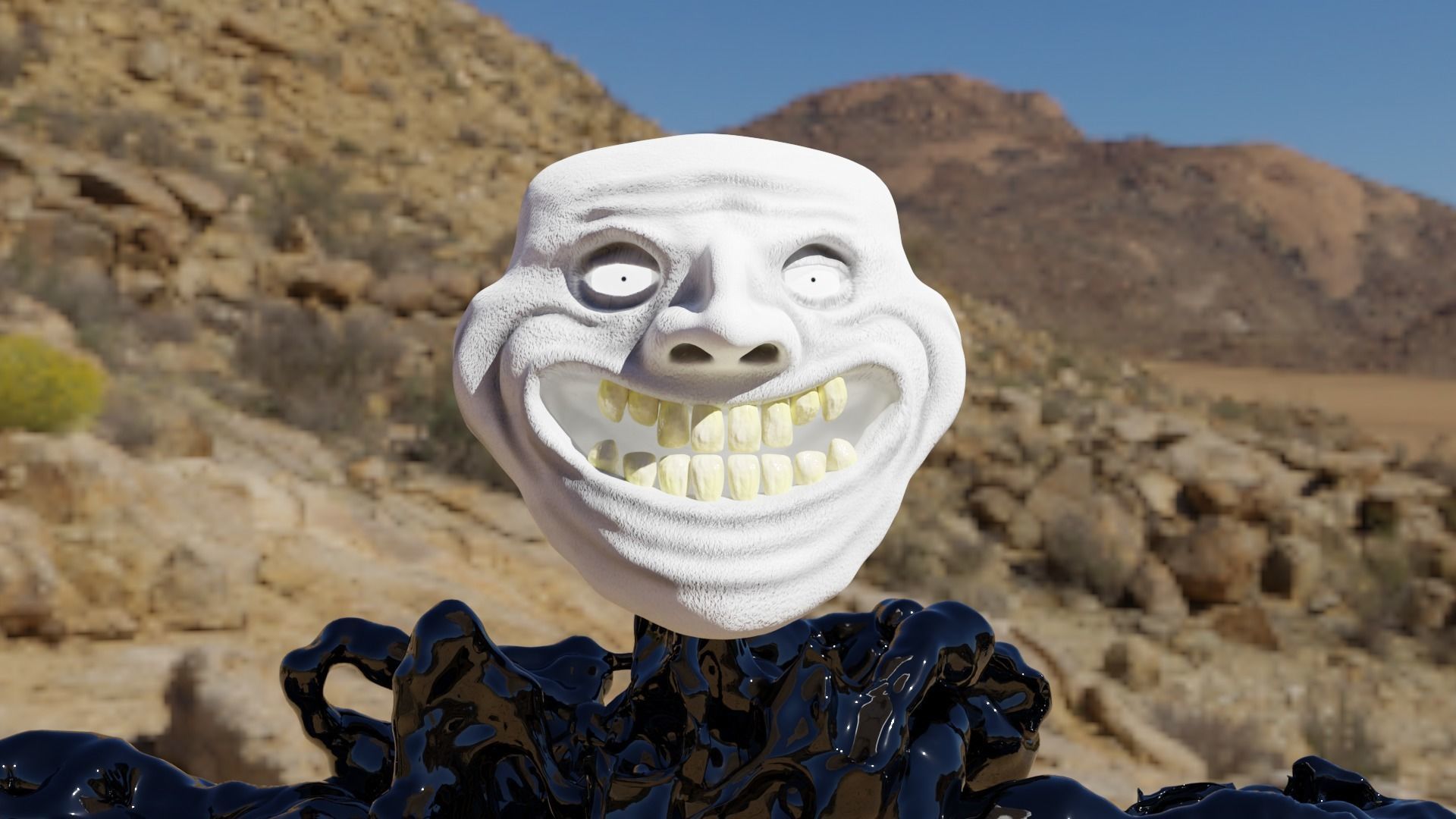 Trollface Monster 3D model rigged | CGTrader