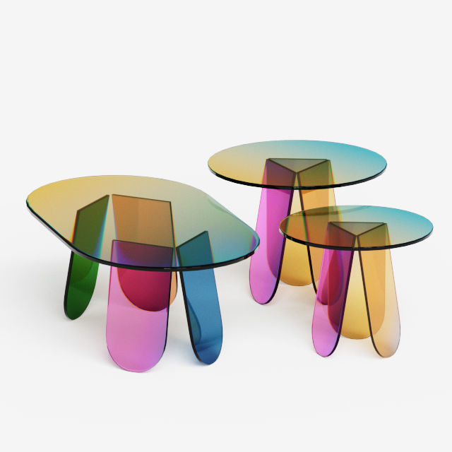 Shimmer tavoli Patricia Urquiola 3D model | CGTrader