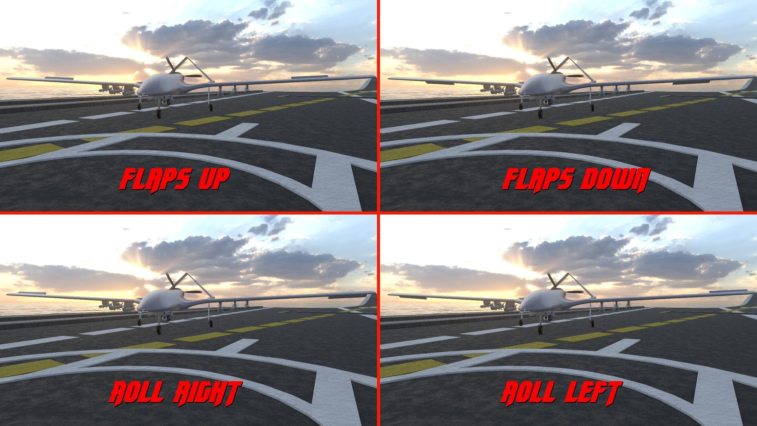 3D model Bayraktar TB3 Unmanned Combat Aerial Vehicle VR / AR / low ...