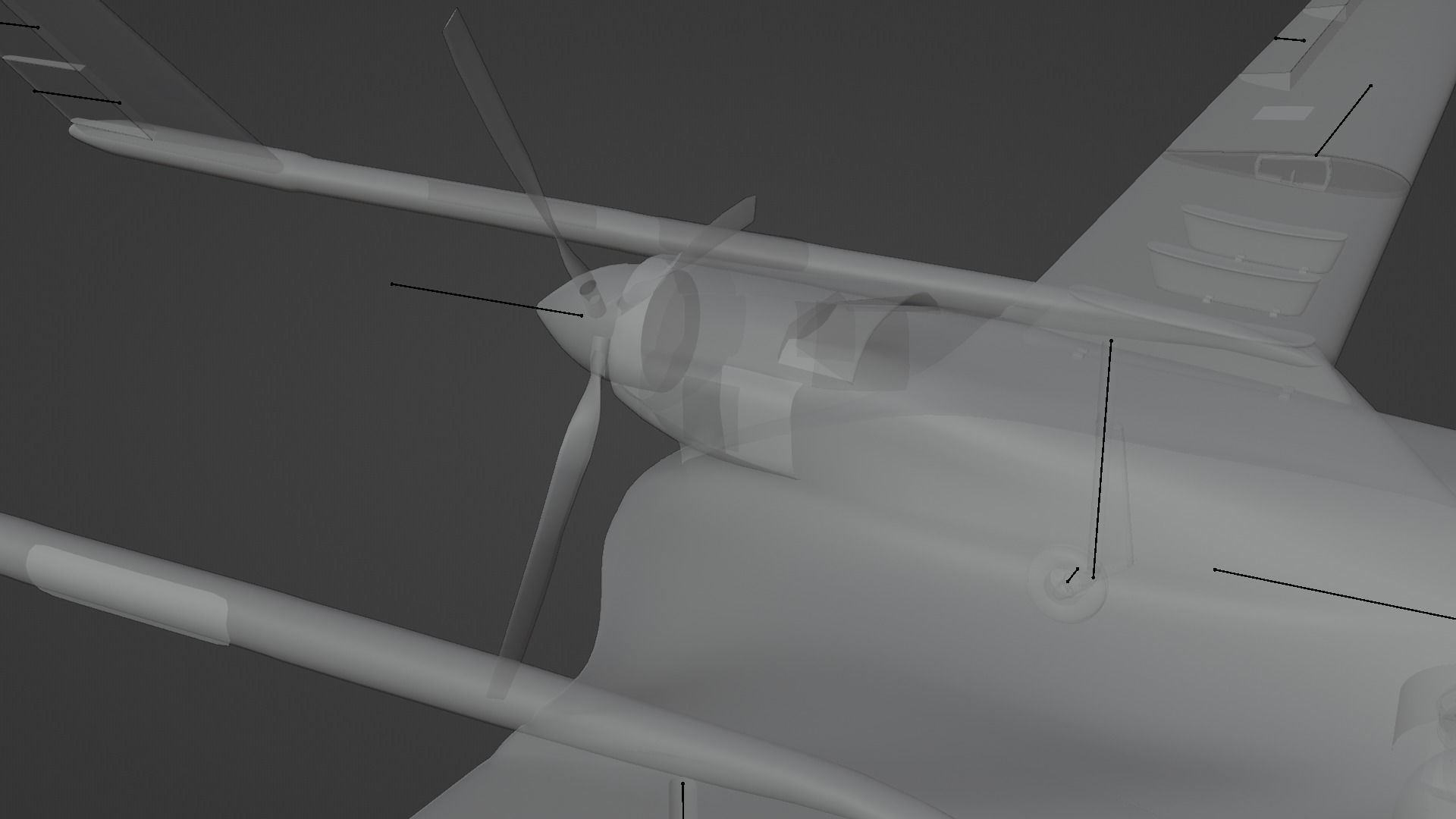 3D model Bayraktar TB3 Unmanned Combat Aerial Vehicle VR / AR / low ...