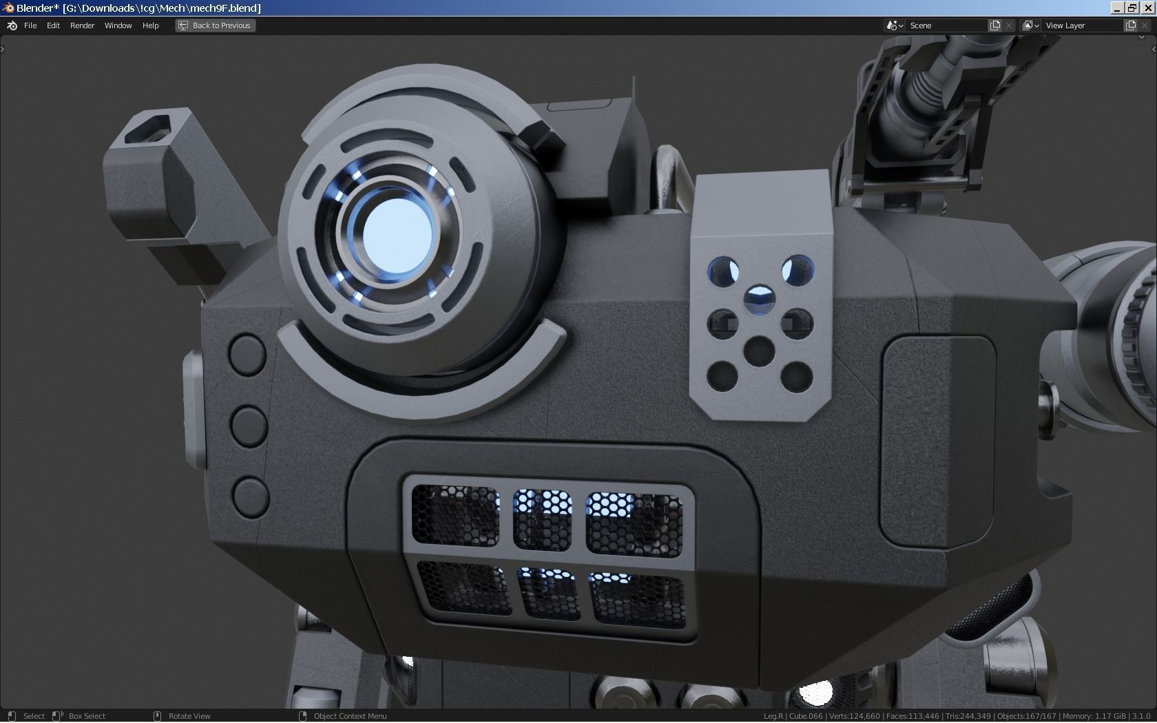 Sci-Fi Combat Mech - FK rigged 3D model rigged | CGTrader