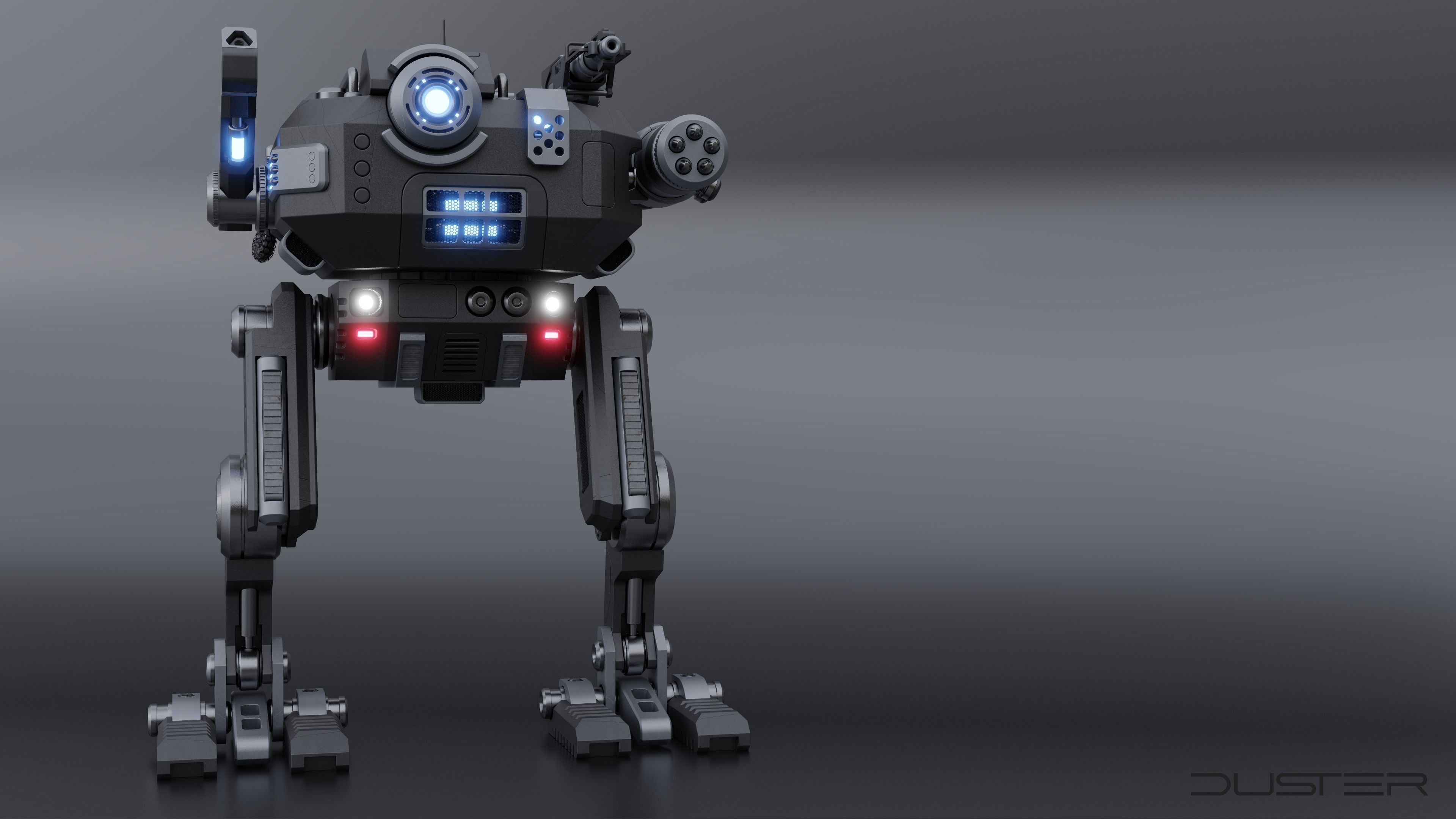 Sci-Fi Combat Mech - FK rigged 3D model rigged | CGTrader