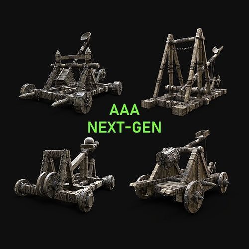CATAPULT WAR MACHINE SIEGE ENGINE PACK COLLECTION AAA NEXTGEN VR / AR ...