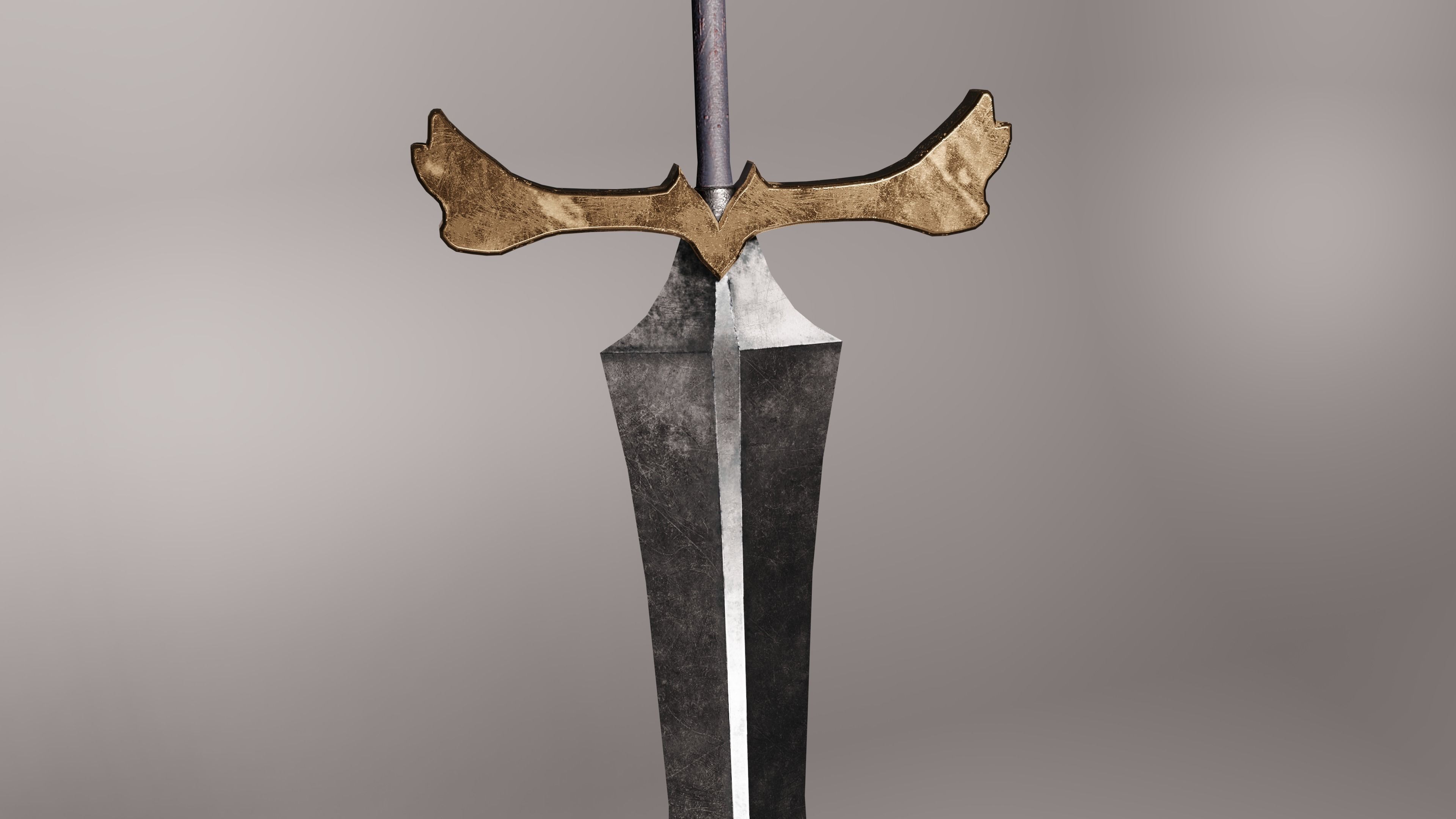 3D model Game Ready Low-poly Big Sword 3D Model VR / AR / low-poly ...