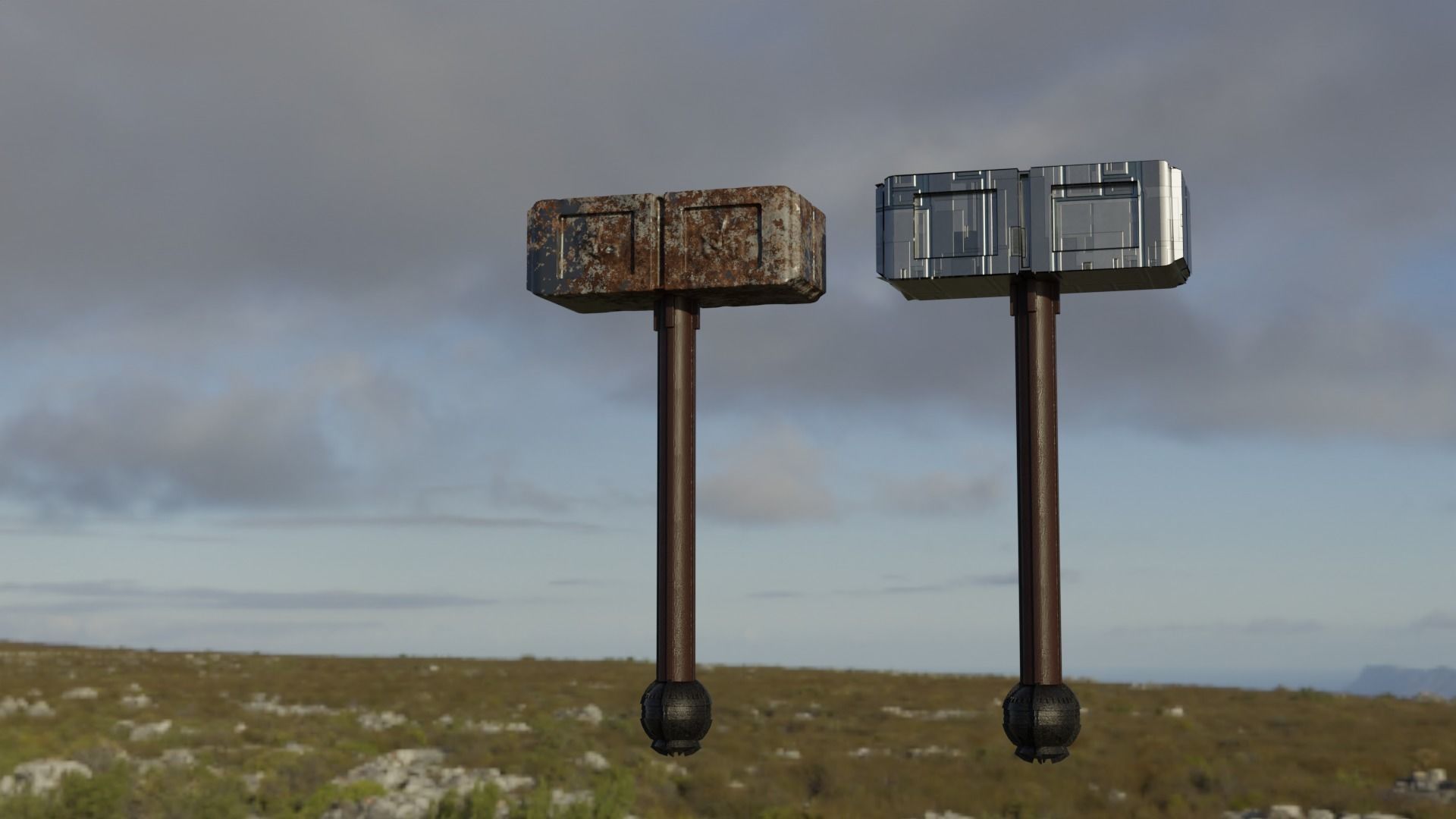 old and new game hammer 3D model | CGTrader