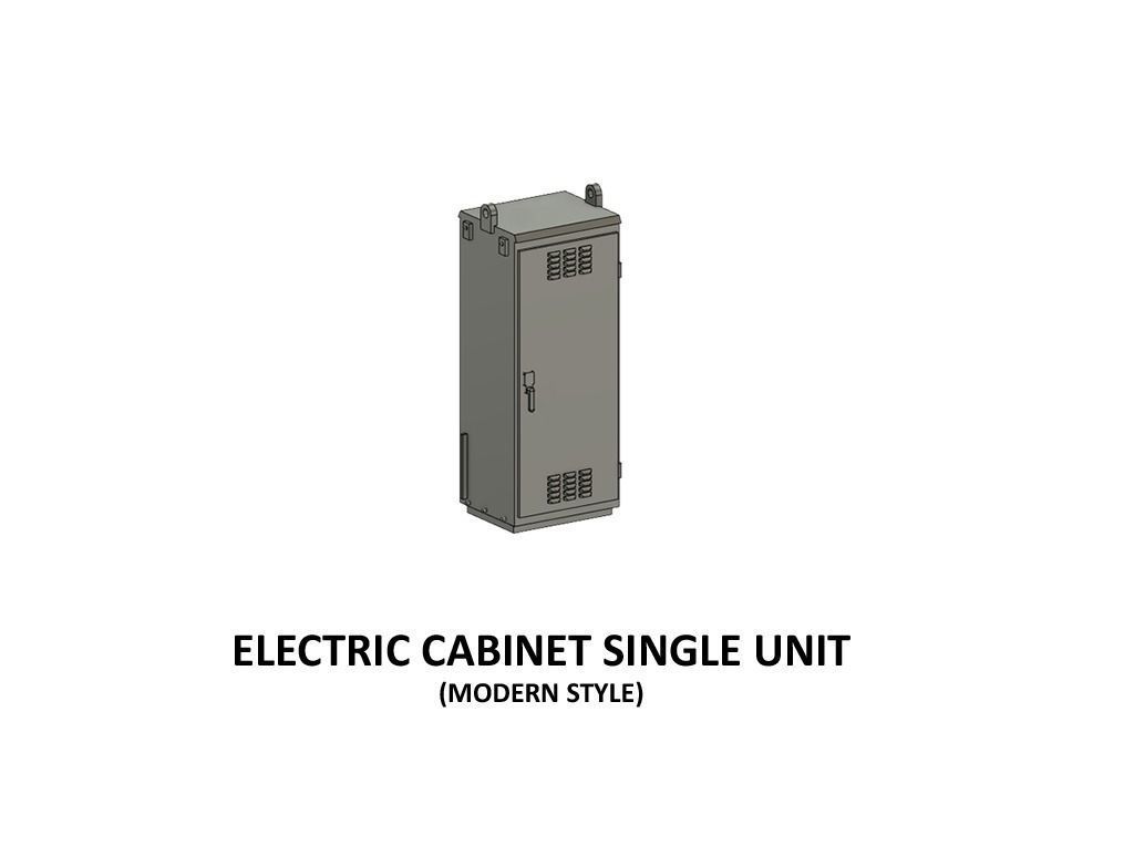 LINE-0002 Line side US set 30 items H0-scale 3D model 3D printable ...