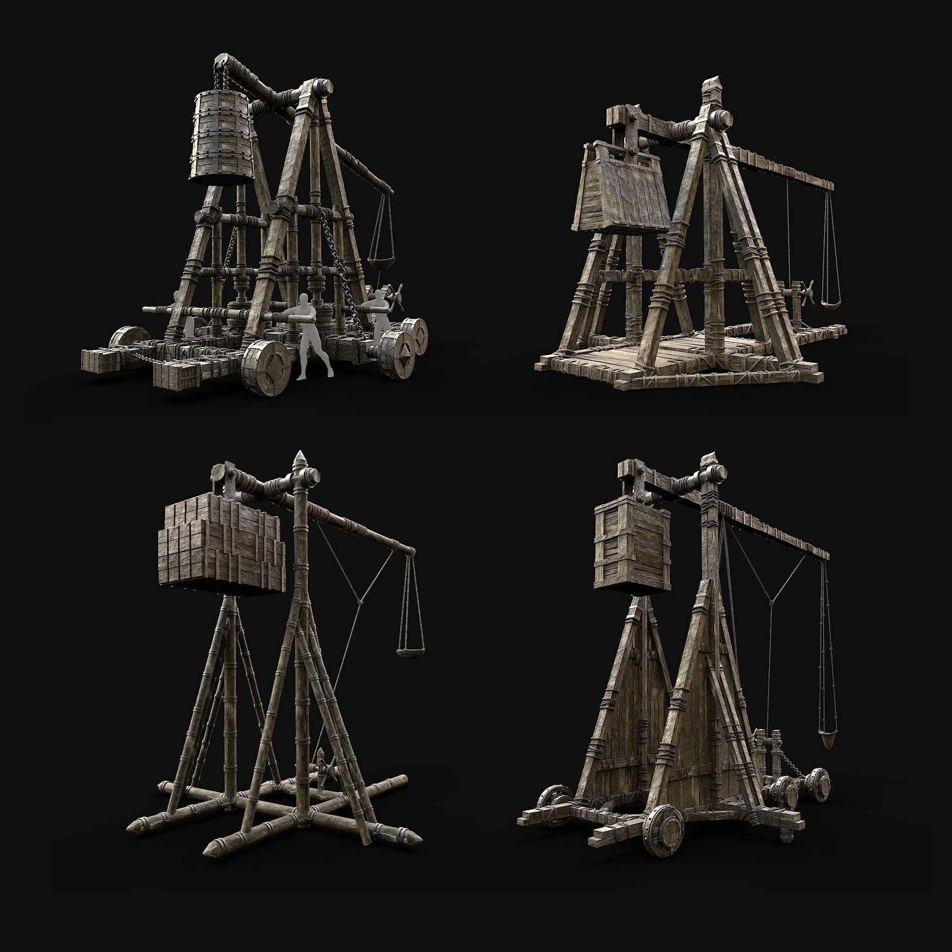 AAA SIEGE ENGINE WAR MACHINES BUILDER COLLECTION PACK | CGTrader