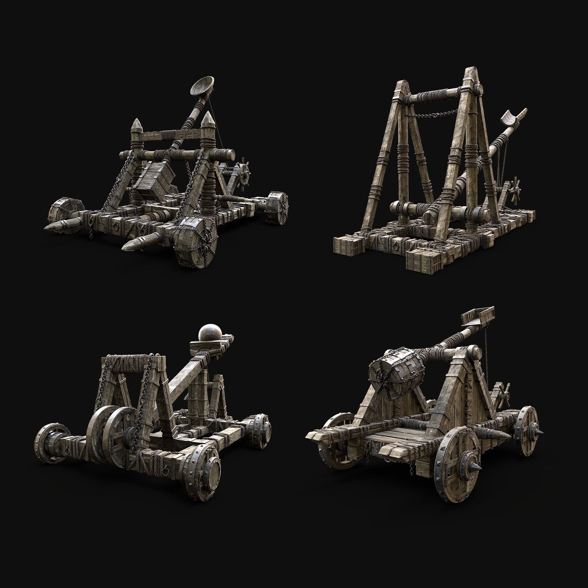 AAA SIEGE ENGINE WAR MACHINES BUILDER COLLECTION PACK | CGTrader