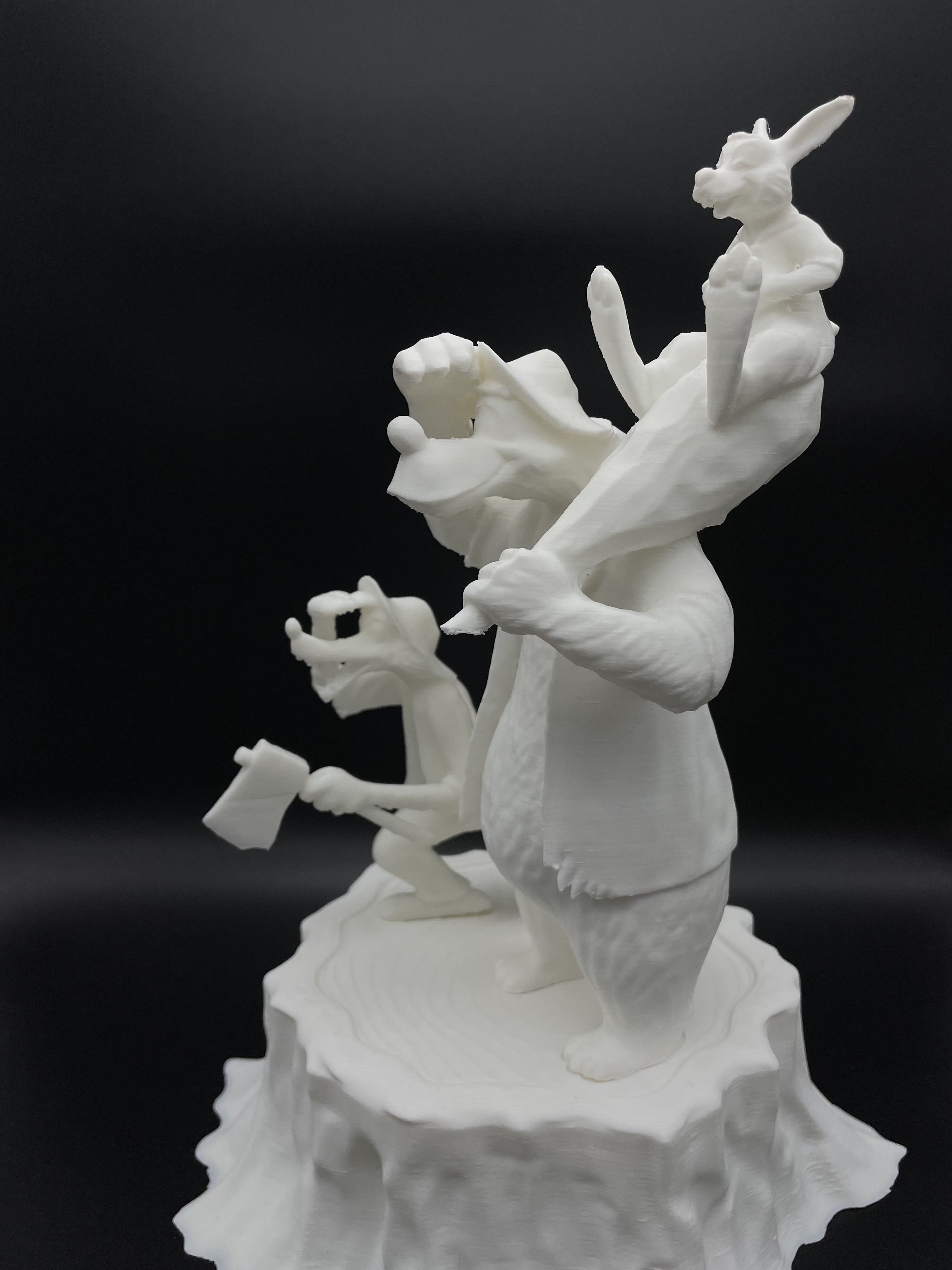 Splash Mountain Statue with Brer Fox Brer Bear and Brer Rabbit 3D model ...