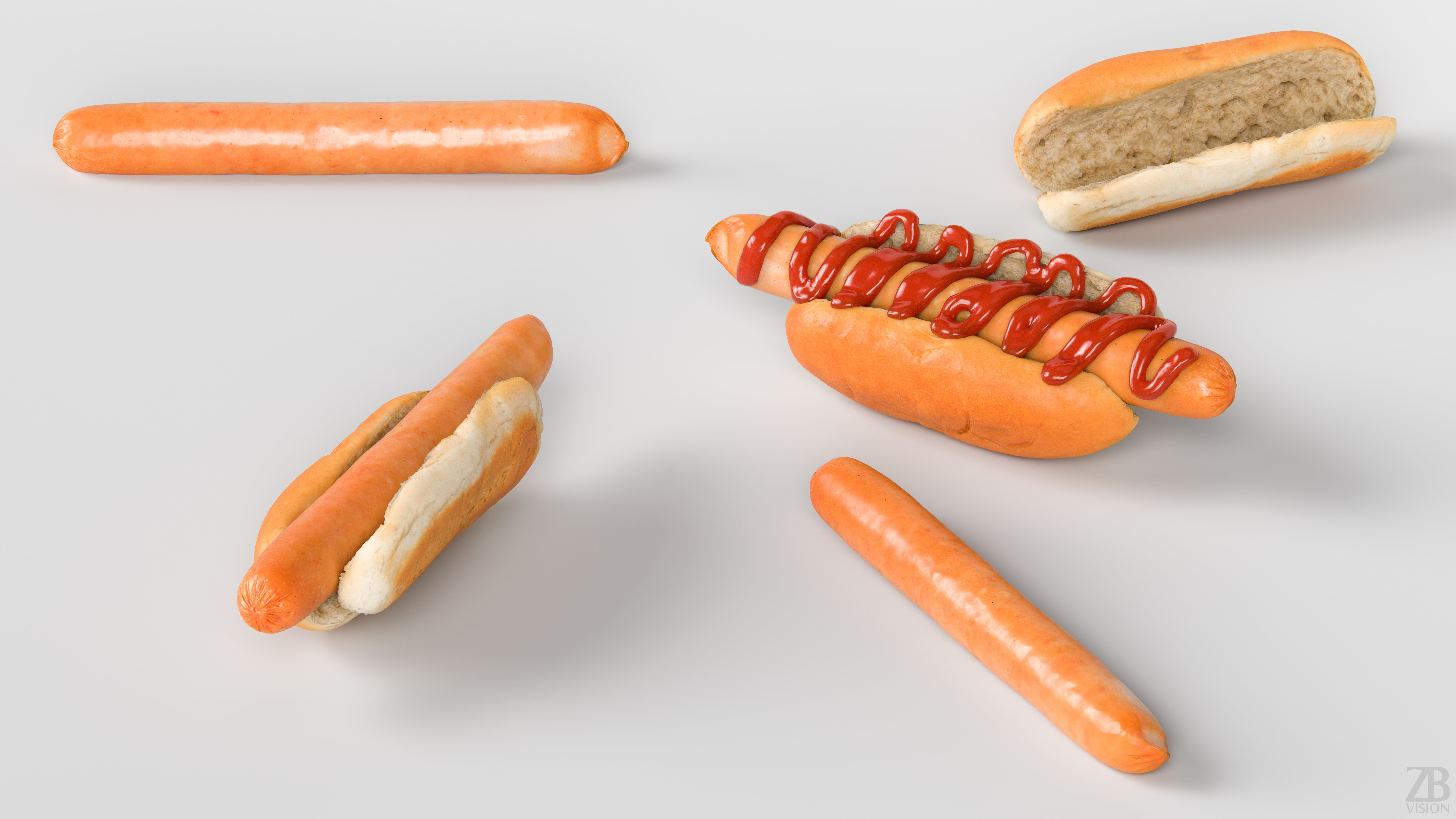 Hot Dog 002 3D model | CGTrader