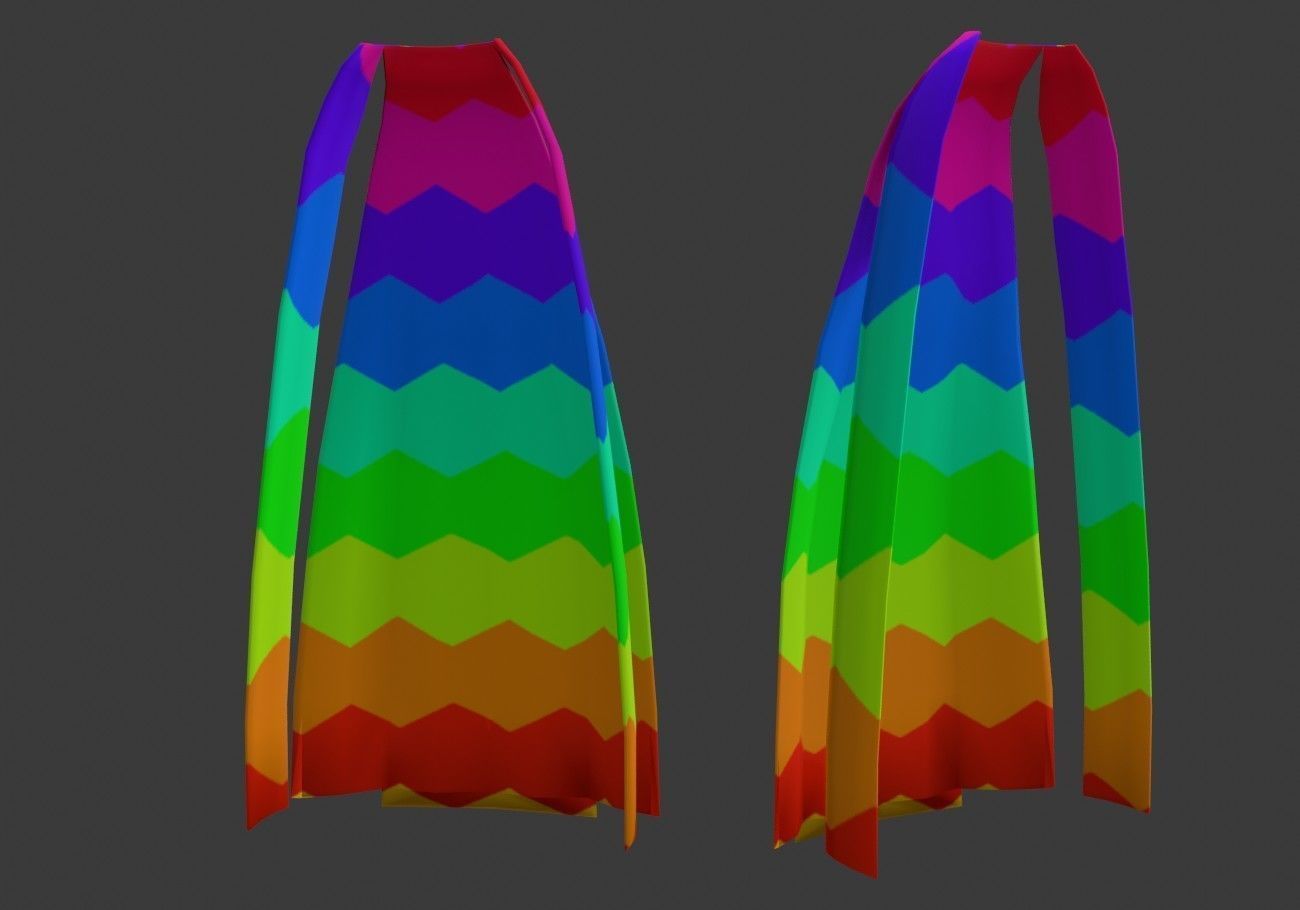 3D model colorful cape VR / AR / low-poly | CGTrader