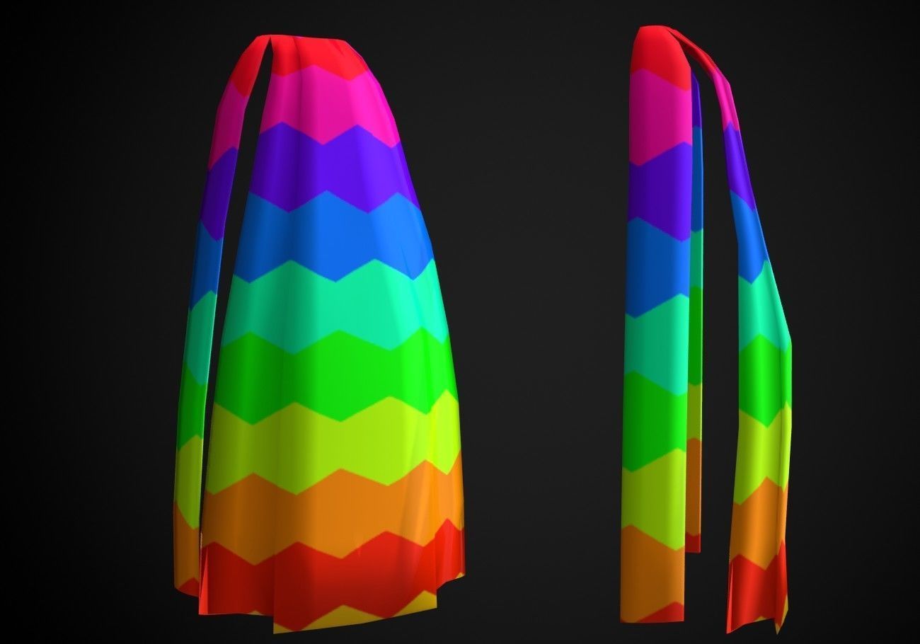 3D model colorful cape VR / AR / low-poly | CGTrader