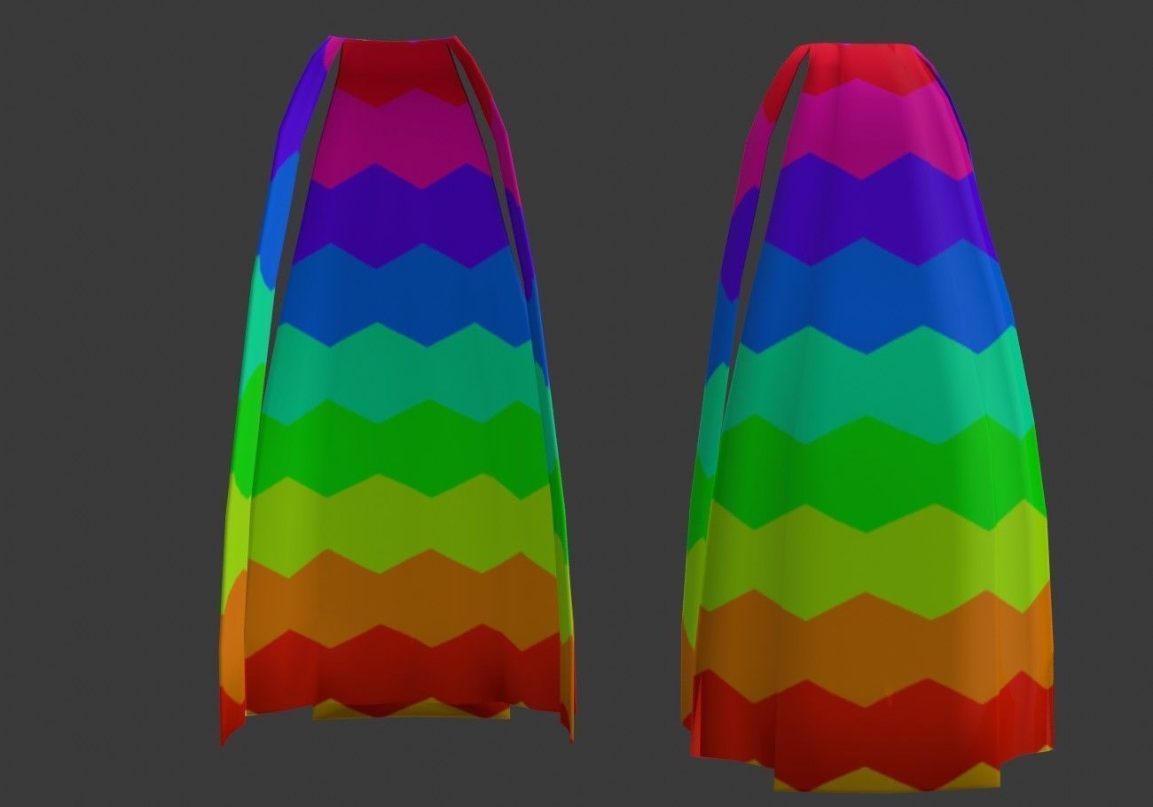 3D model colorful cape VR / AR / low-poly | CGTrader