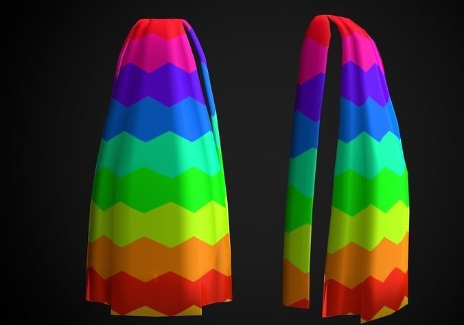 3D model colorful cape VR / AR / low-poly | CGTrader