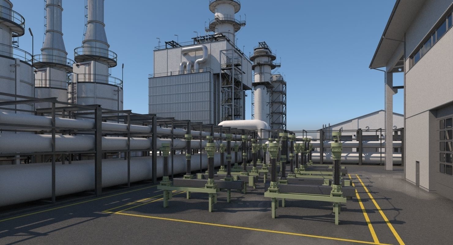 Refinery 3D model | CGTrader