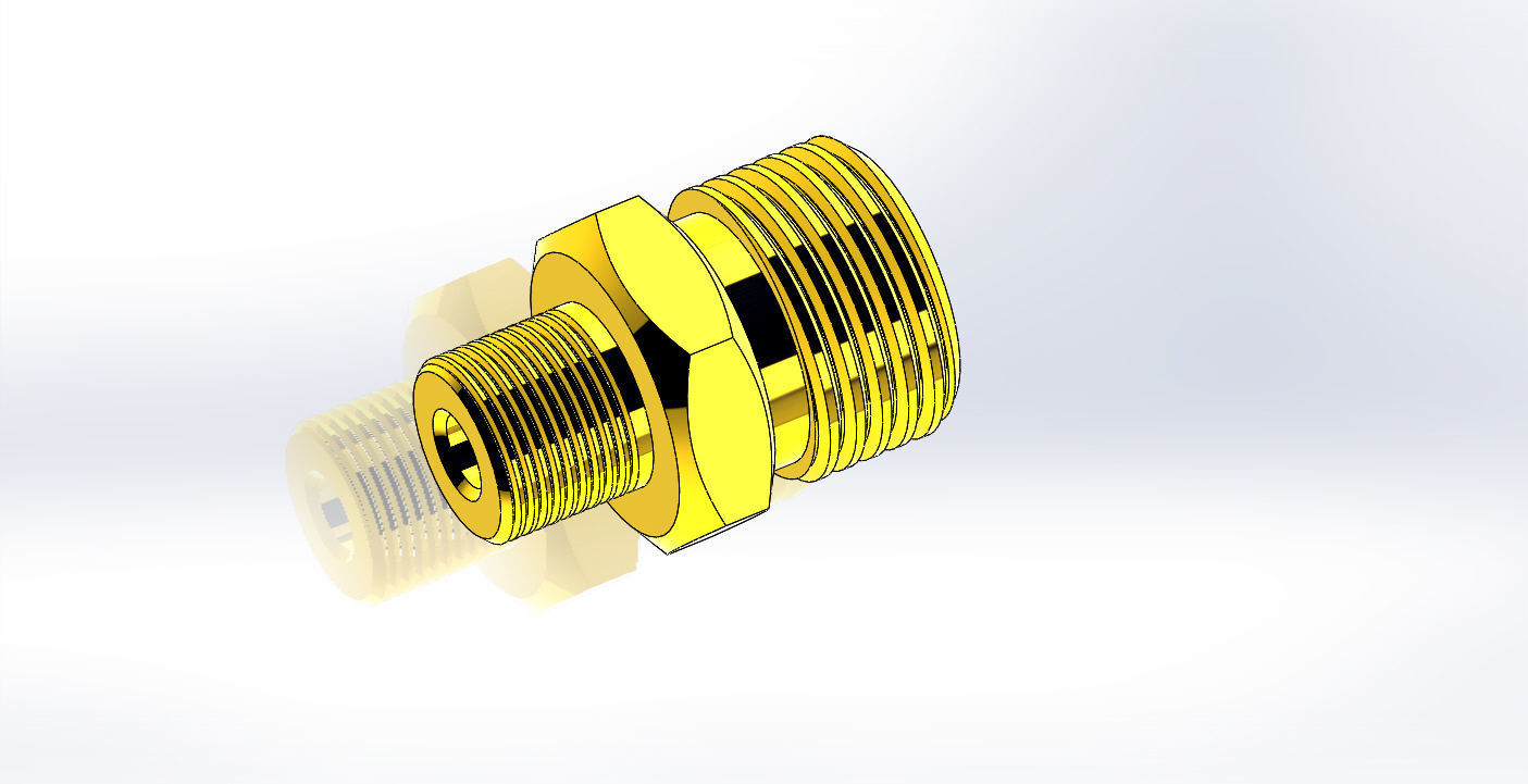 brass union 3D model | CGTrader