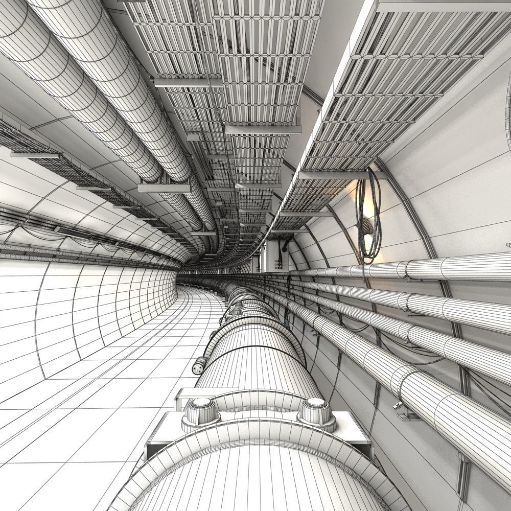 Large Hadron Collider Particle Accelerator 3D model | CGTrader