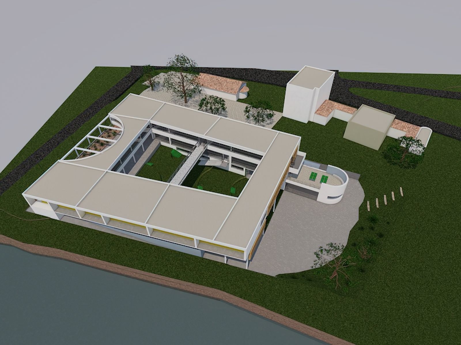 PUBLIC ELEMENTARY SCHOOL for Archicad with plans obj and fbx 3D model ...