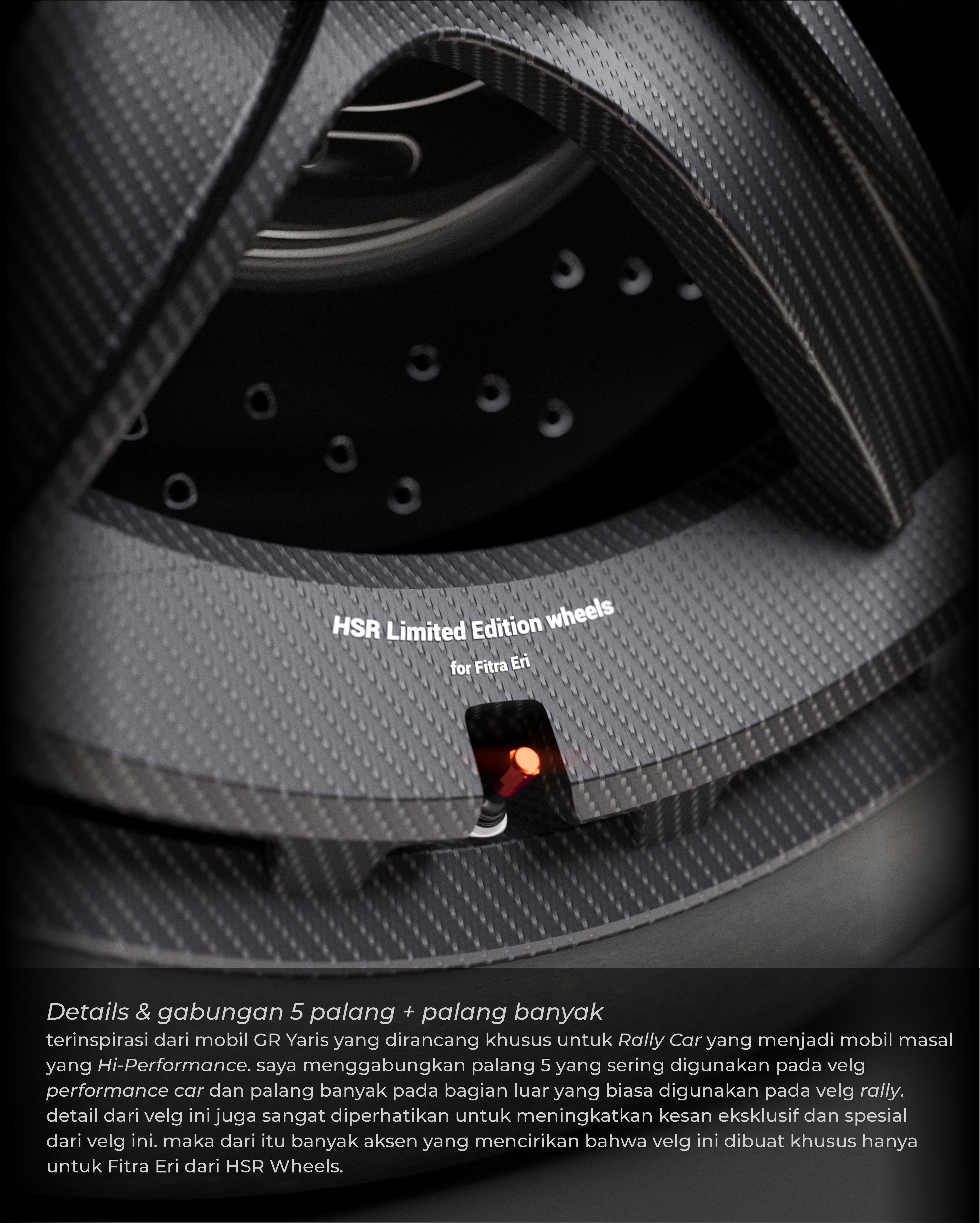 RIMS Velg Wheels HSR FE01SR Carbon fiber rotiform ssr oz bbs 3D model ...