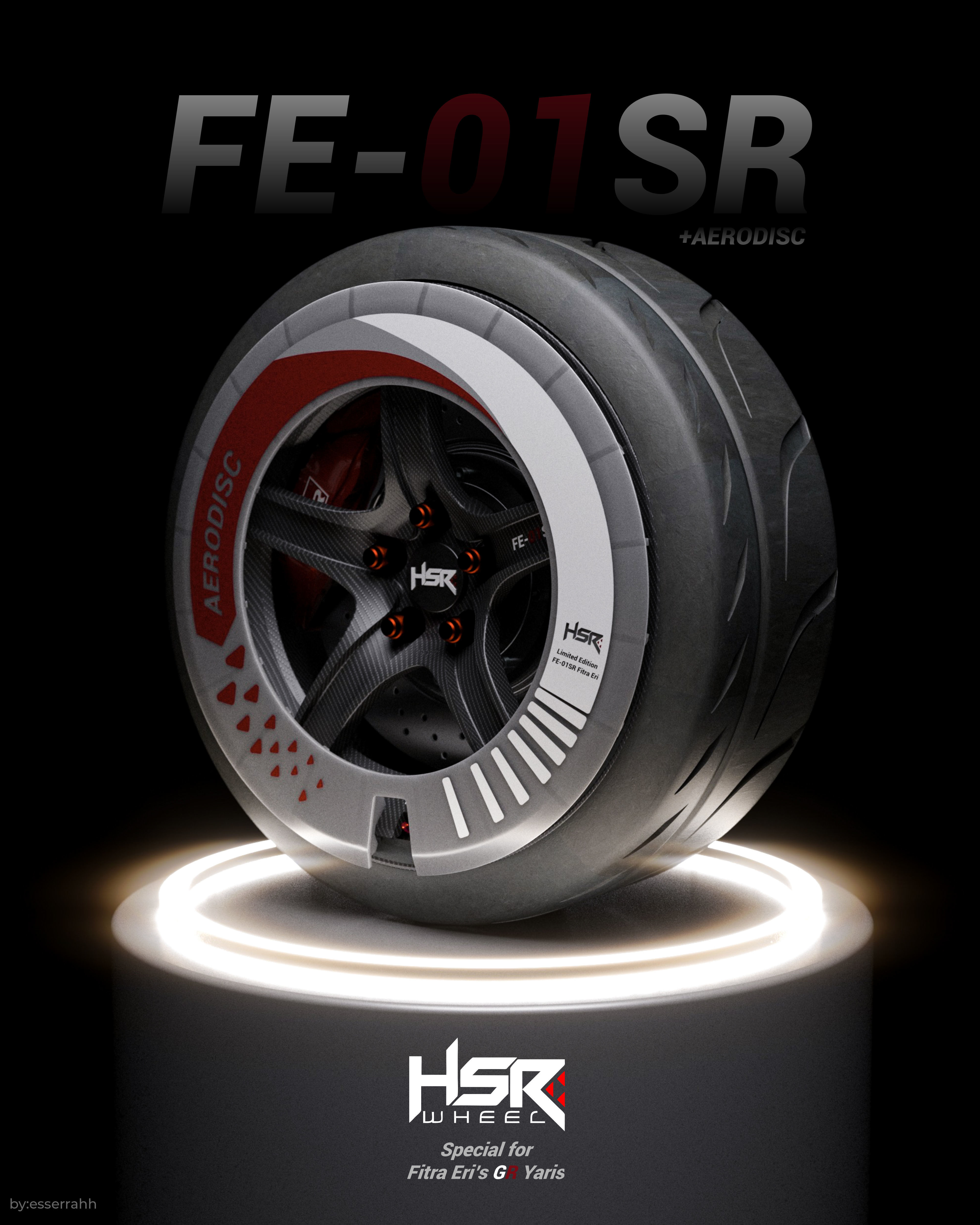 RIMS Velg Wheels HSR FE01SR Carbon fiber rotiform ssr oz bbs 3D model ...