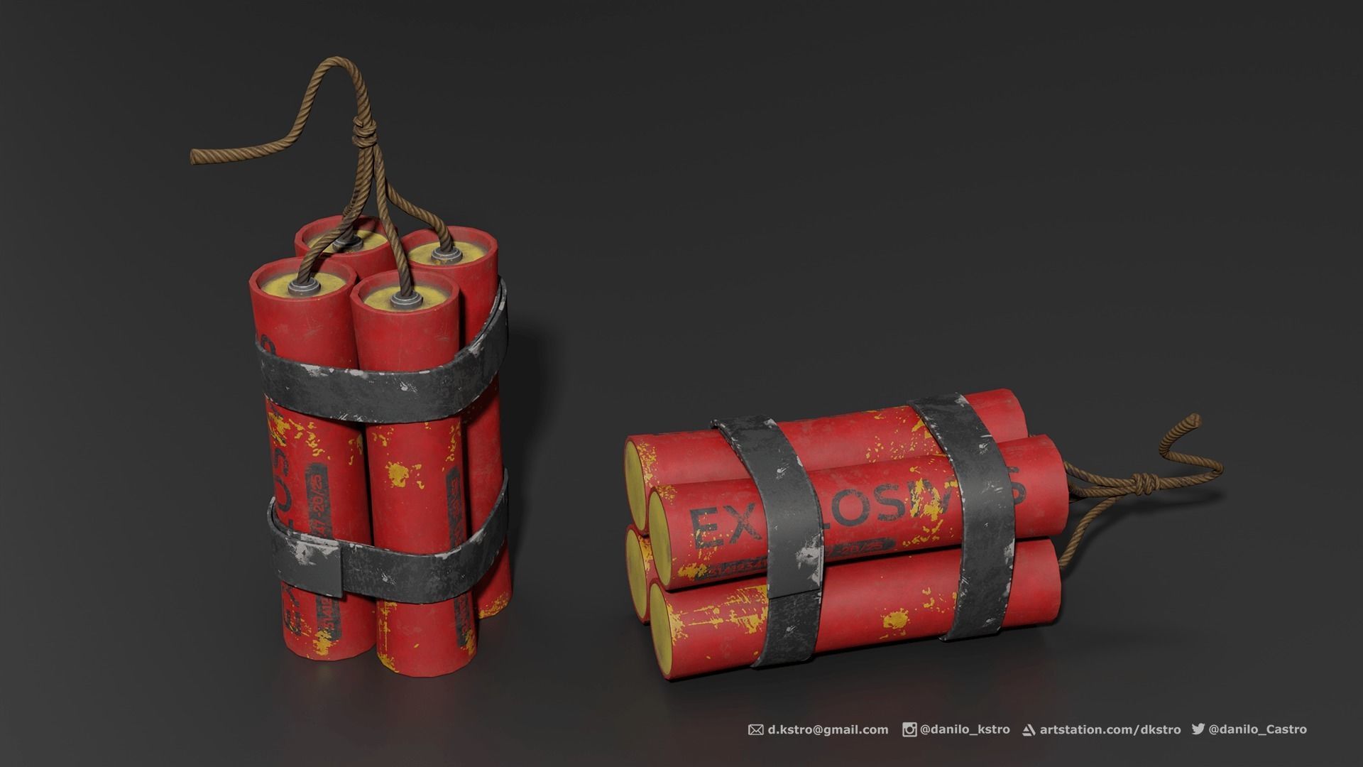 3D model Dynamite - 4k Textures VR / AR / low-poly | CGTrader