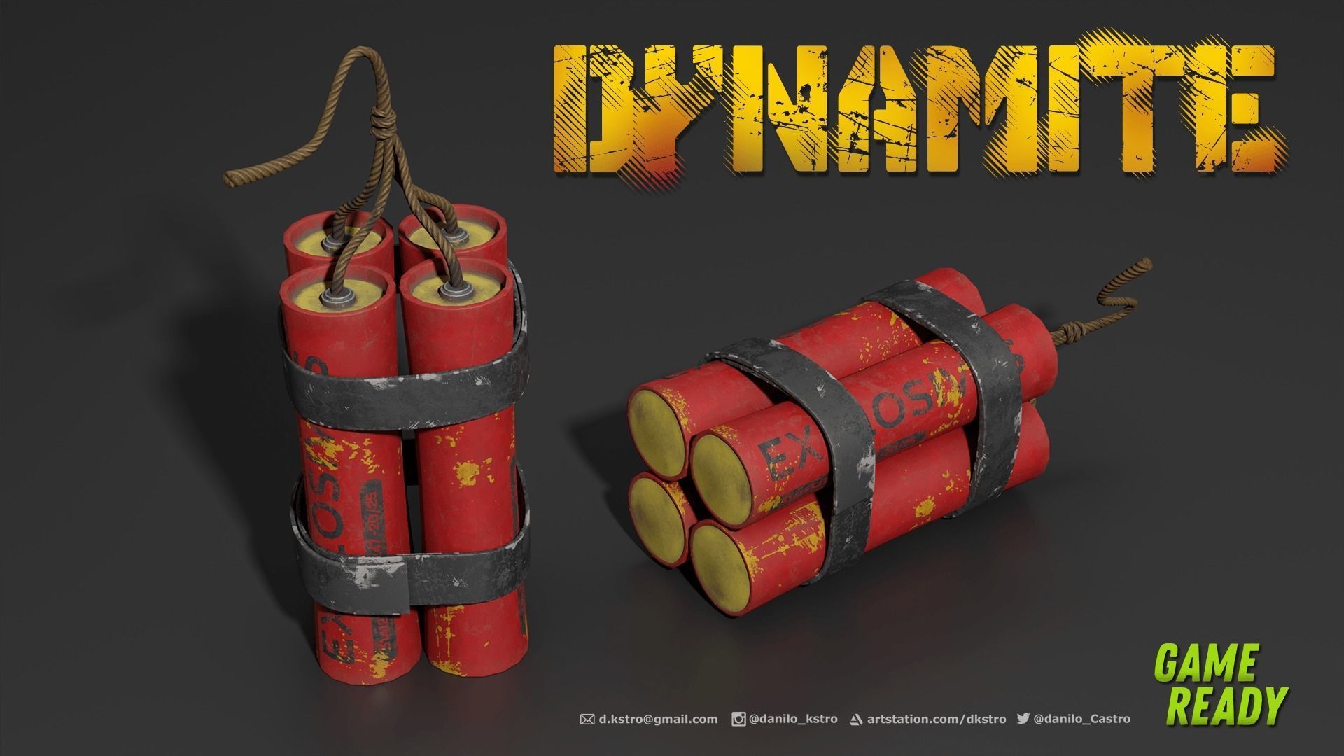 3D model Dynamite - 4k Textures VR / AR / low-poly | CGTrader