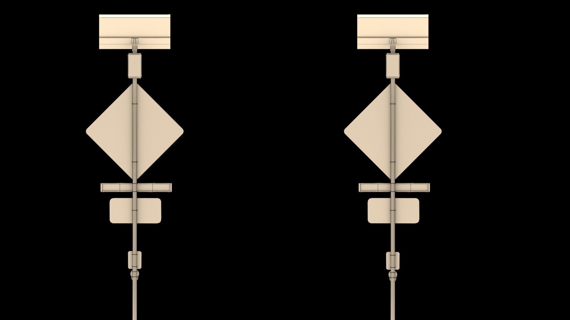 Rectangular Rapid Flashing Beacon - RRFB 3D model | CGTrader