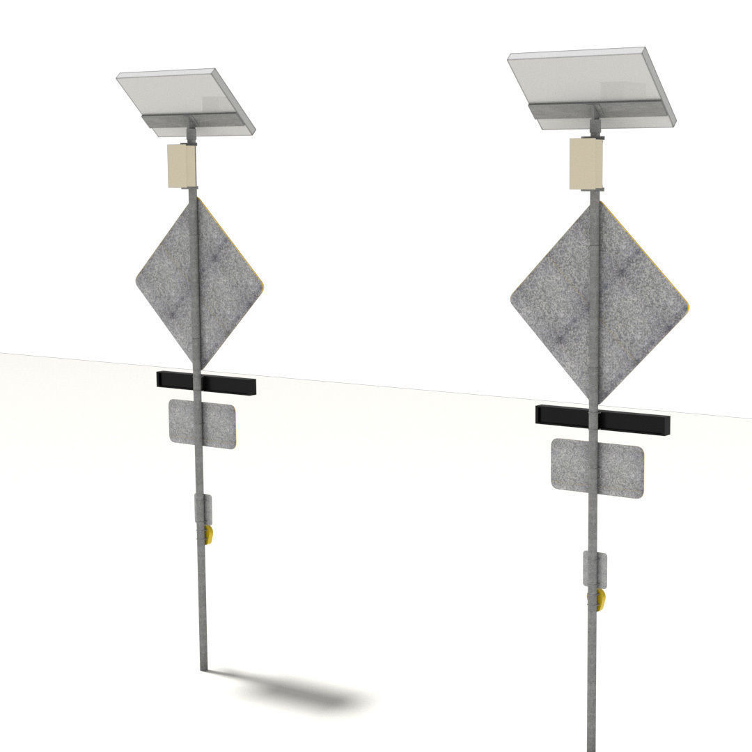 Rectangular Rapid Flashing Beacon - RRFB 3D model | CGTrader