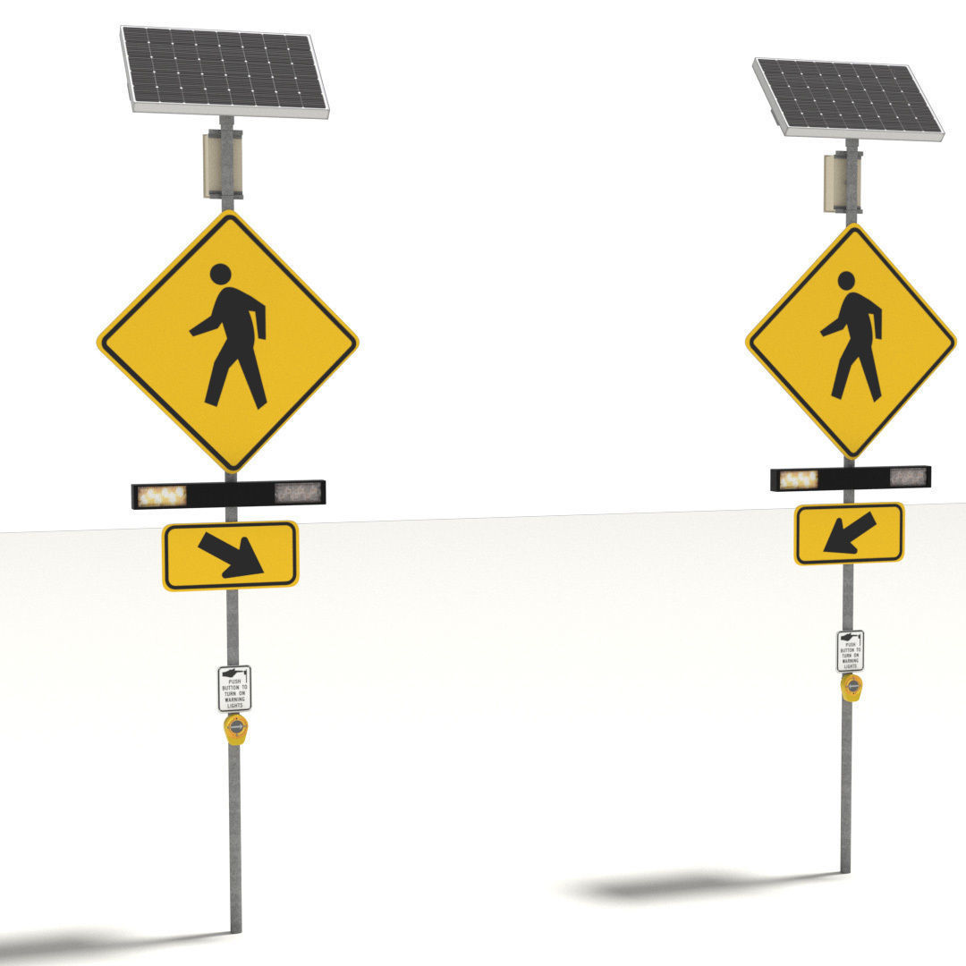 Rectangular Rapid Flashing Beacon - RRFB 3D model | CGTrader