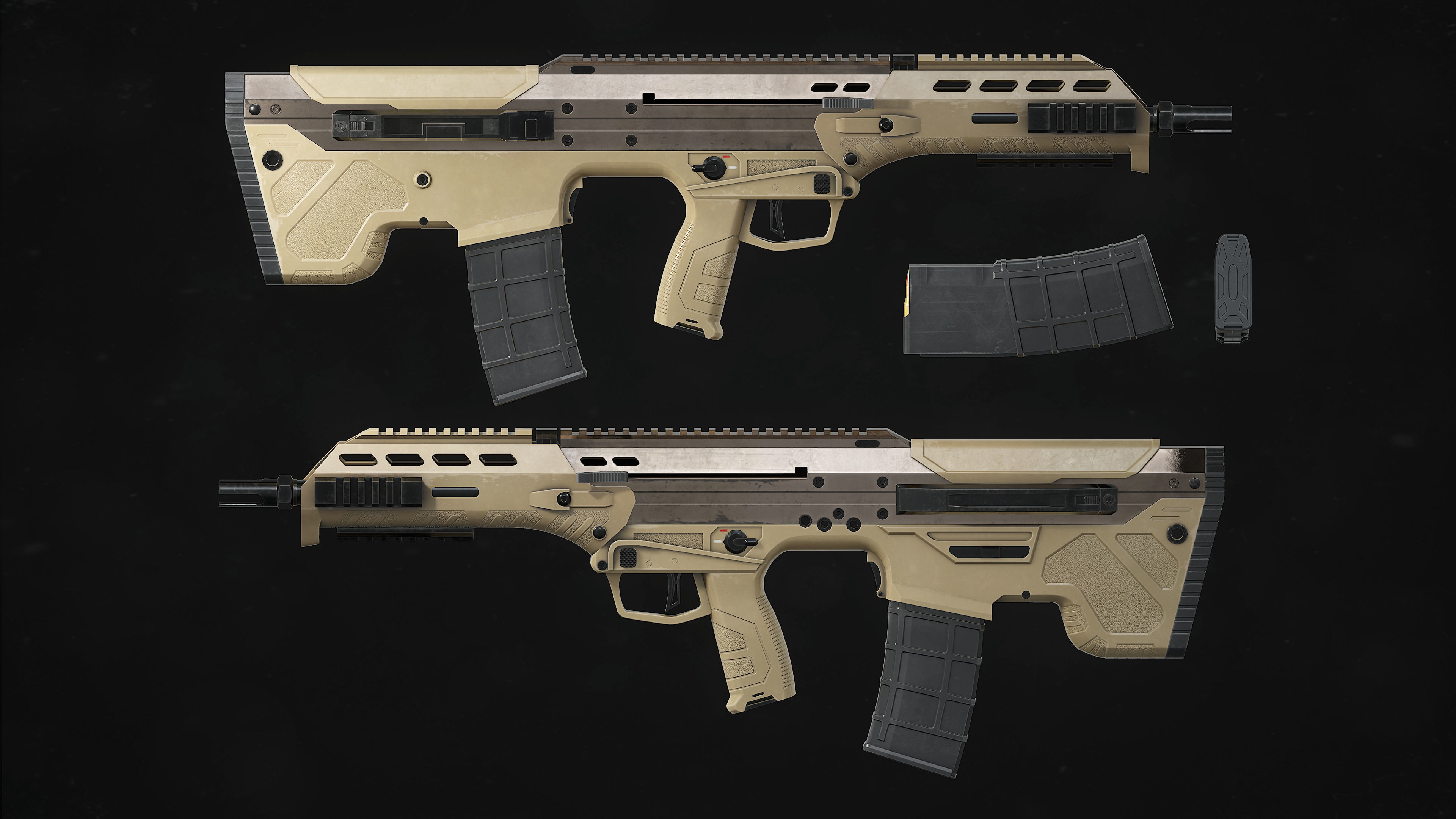 3D model MDR Assault Rifle VR / AR / low-poly | CGTrader