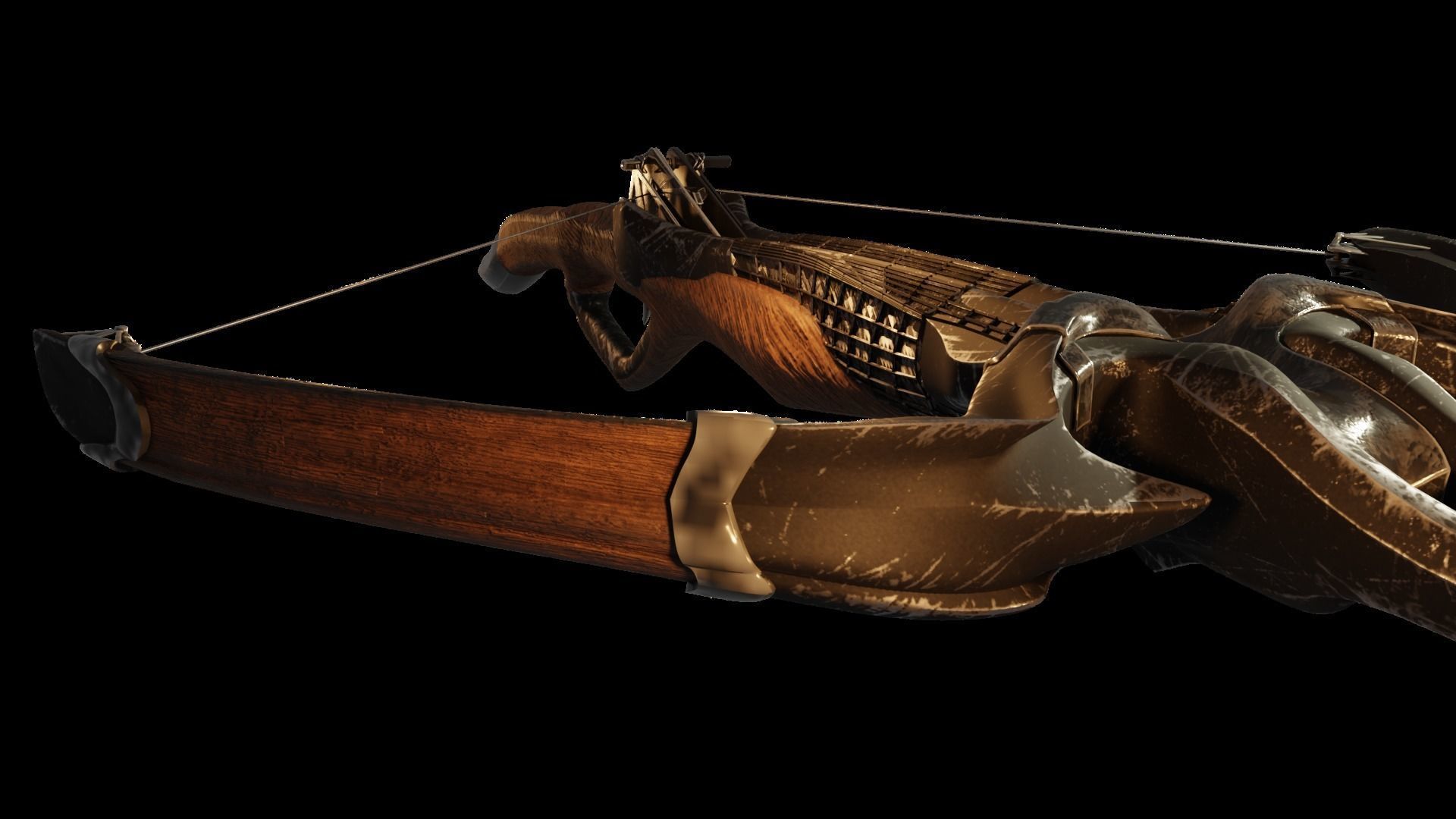 3D model Medieval Steampunk Crossbow VR / AR / low-poly | CGTrader
